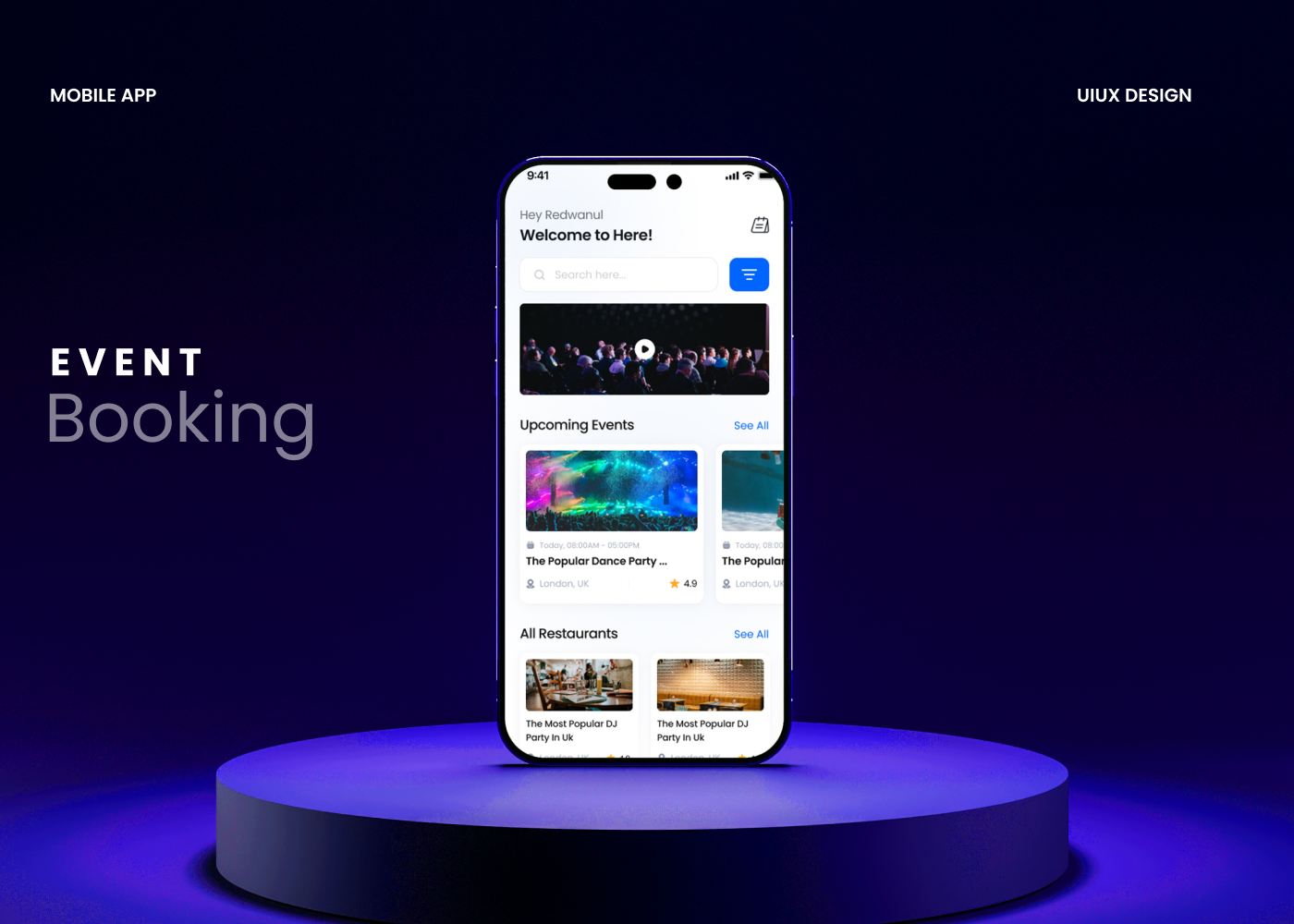 Eventify: Event Booking Mobile App Design by Softvence Mobile for Softvence Agency on Dribbble