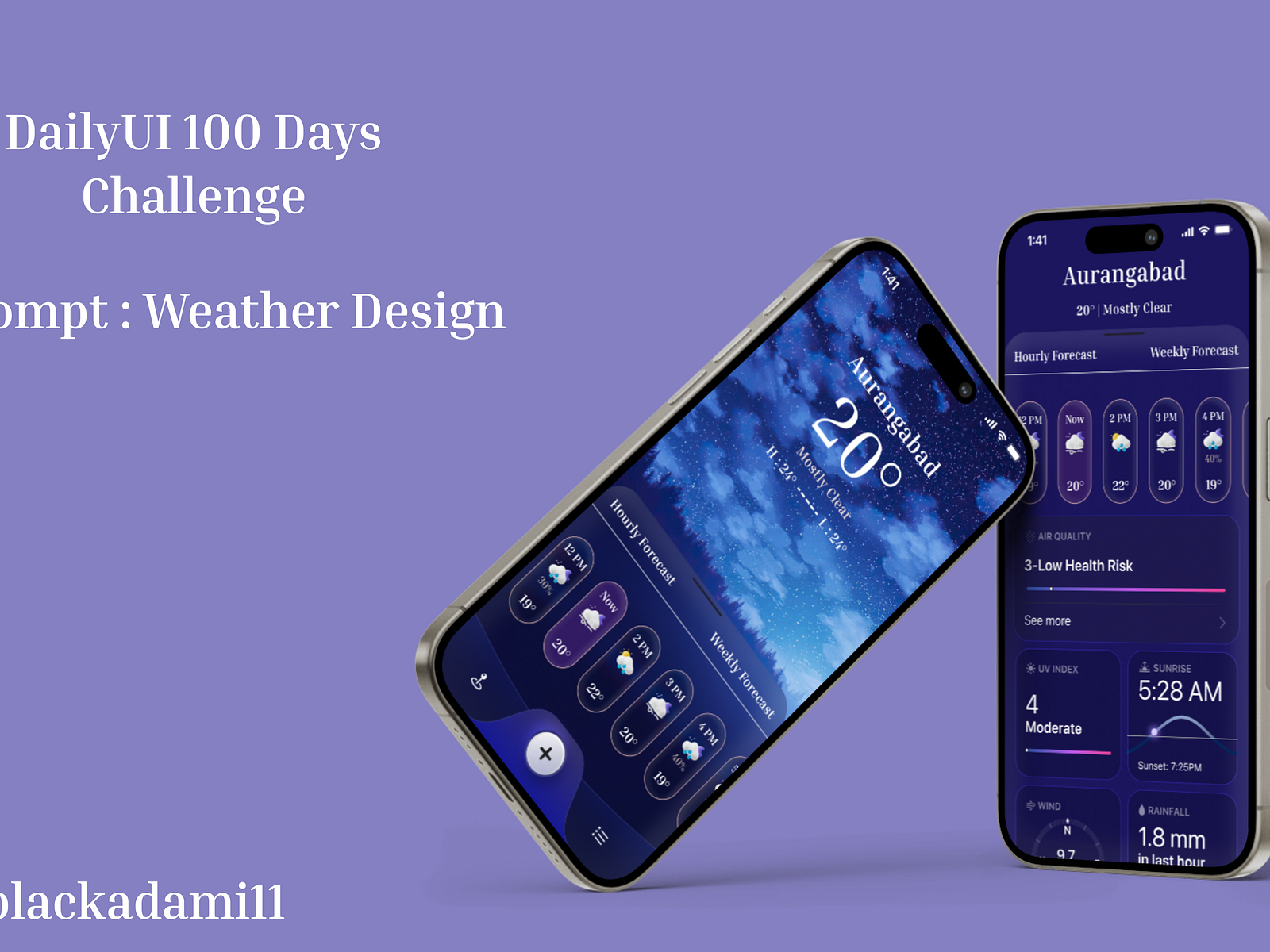 Intuitive Weather App Interface - DailyUI #037 by Dhammadeep Ramteke on ...