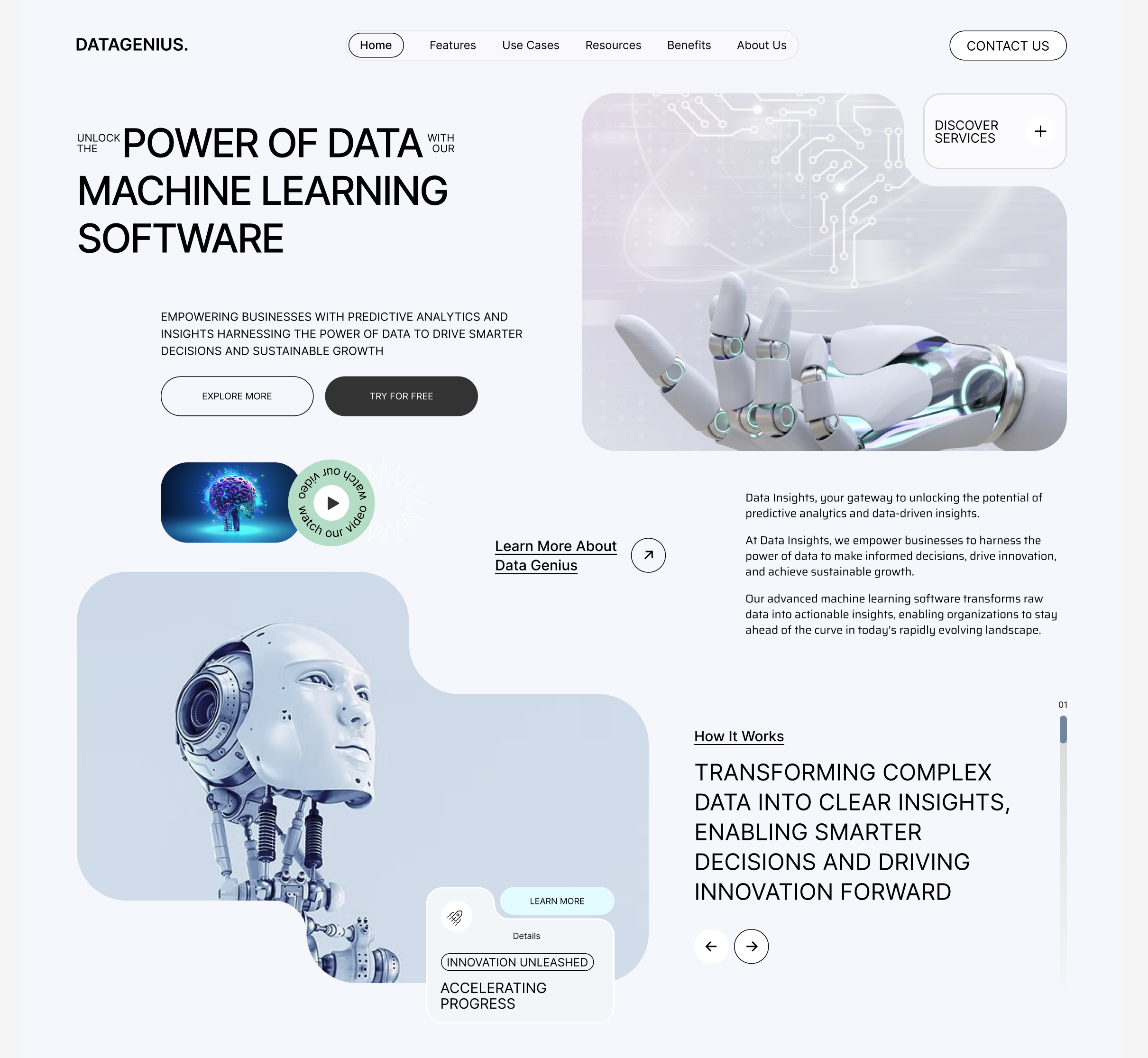 AI Data Analytics website homepage design by Nikesh Beidwar | UX/UI ...