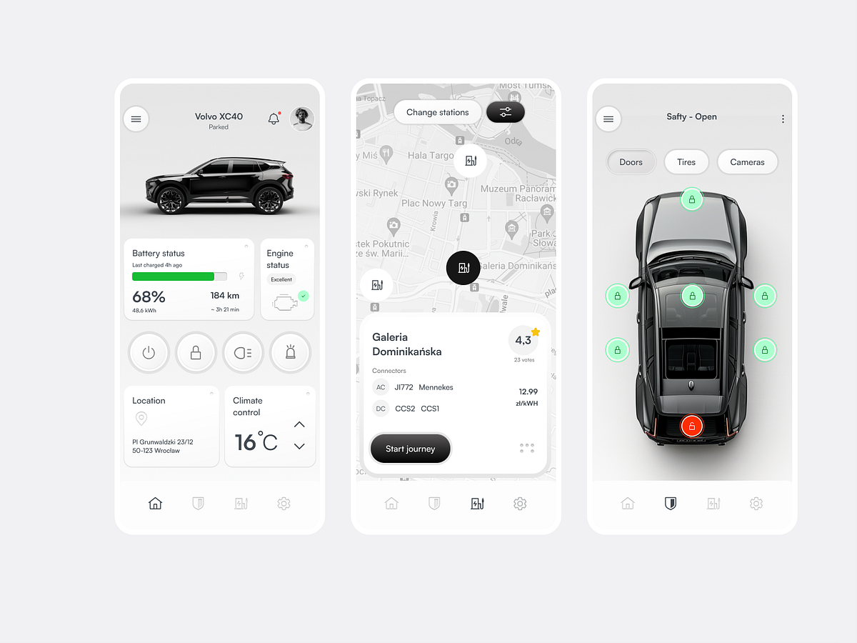 Car App - Monochromatic - CA180201259 by Tomasz Trefler on Dribbble
