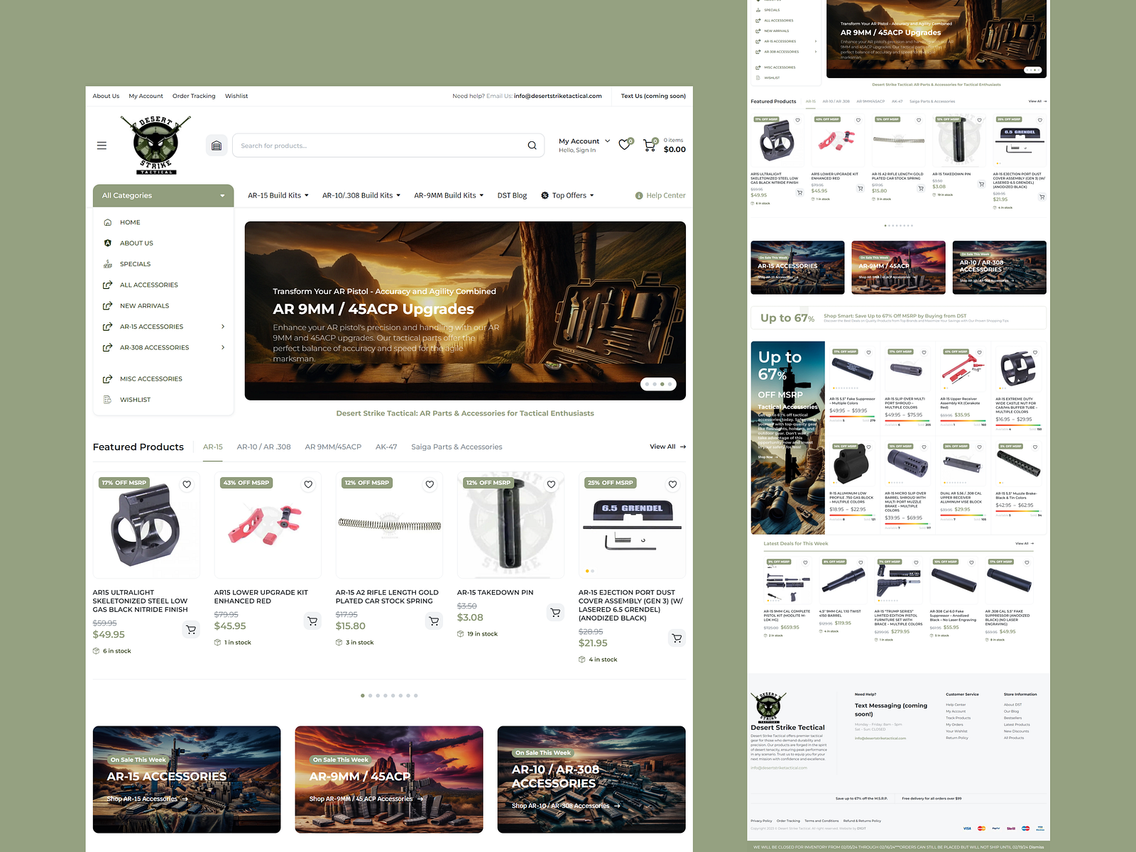 Desert Strike Tactical Ecommerce Website by Service Slash on Dribbble