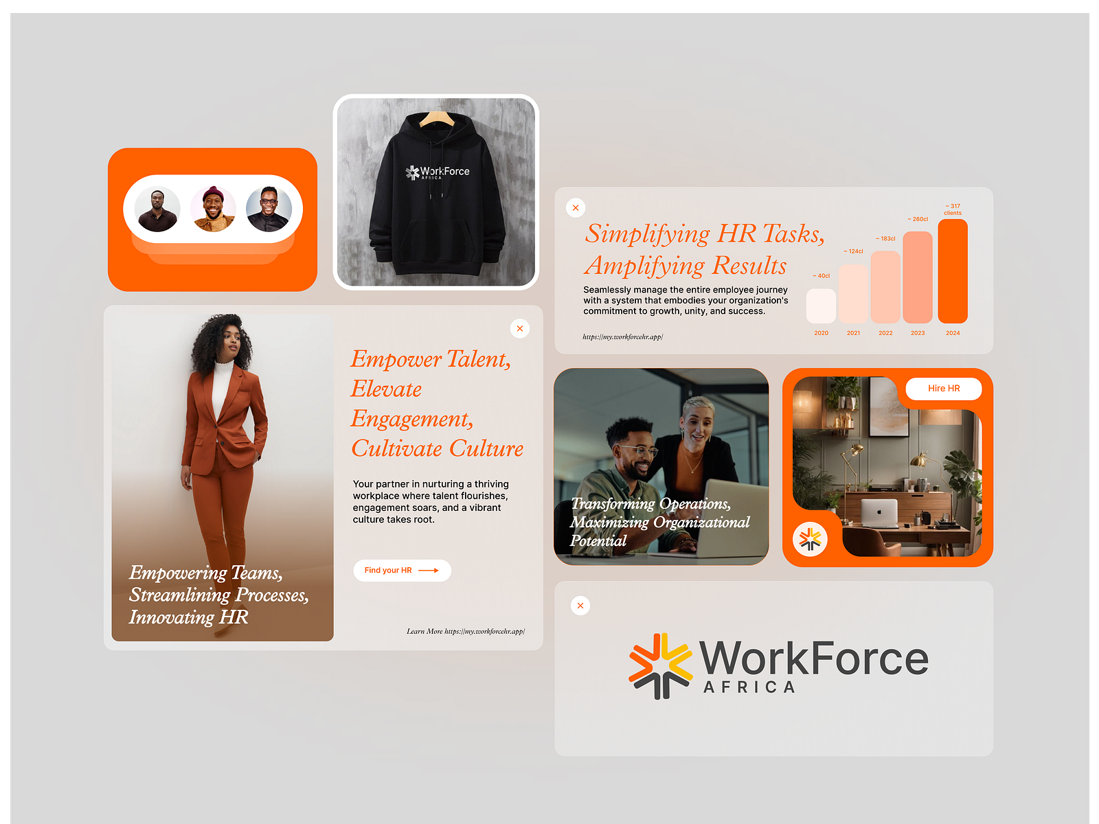 WorkForce Africa HRMS Cards by Amisi Kevin on Dribbble