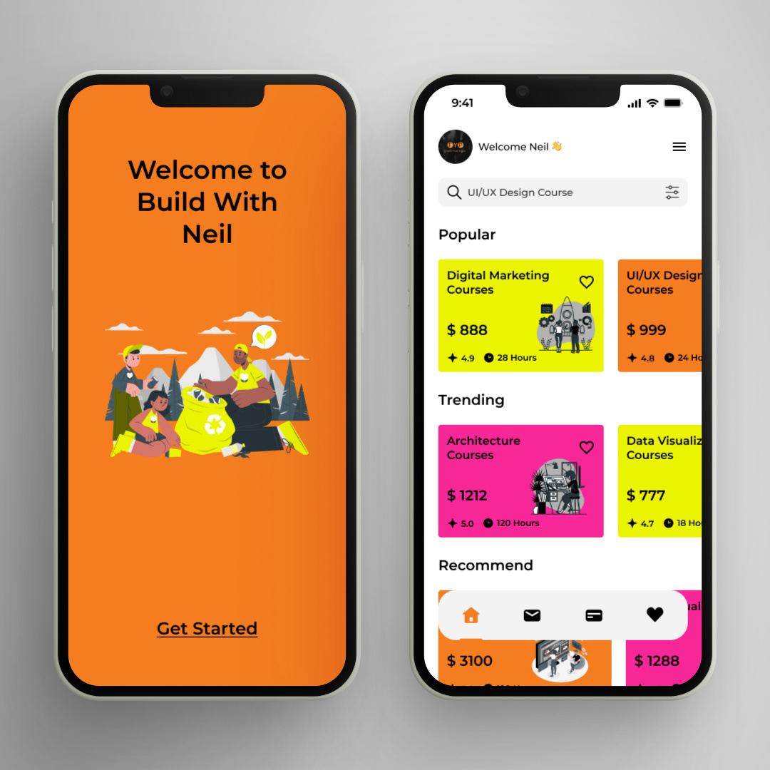 Course App Design by Neil Christian on Dribbble