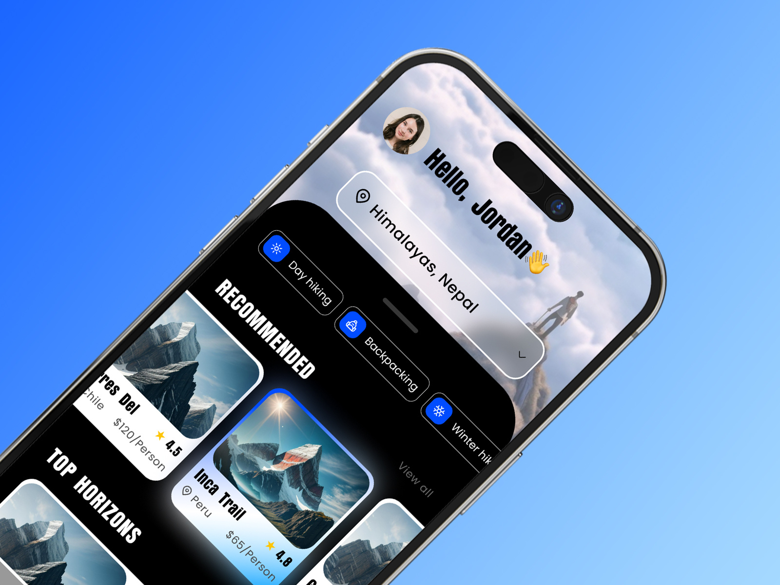 Hiking Mobile App Design by Ayub Shaikh on Dribbble