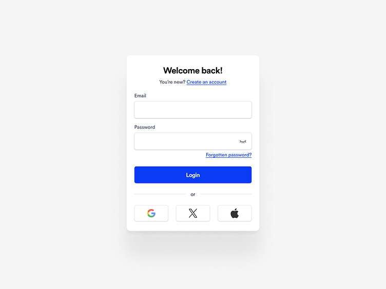 Simple login screen by Jon Woodcock on Dribbble