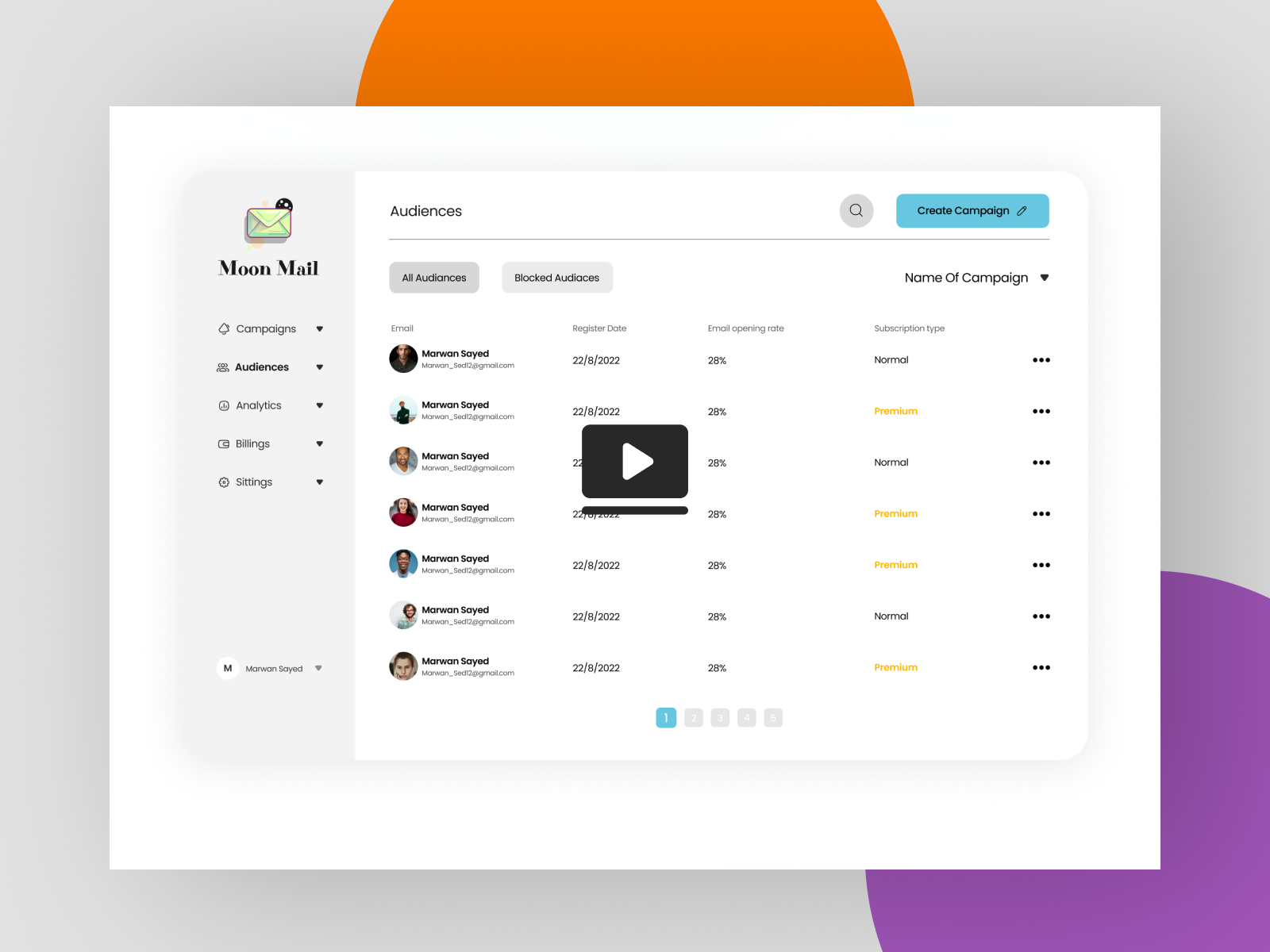 Moon Mail | UI Website Design by Marwan Sayed on Dribbble
