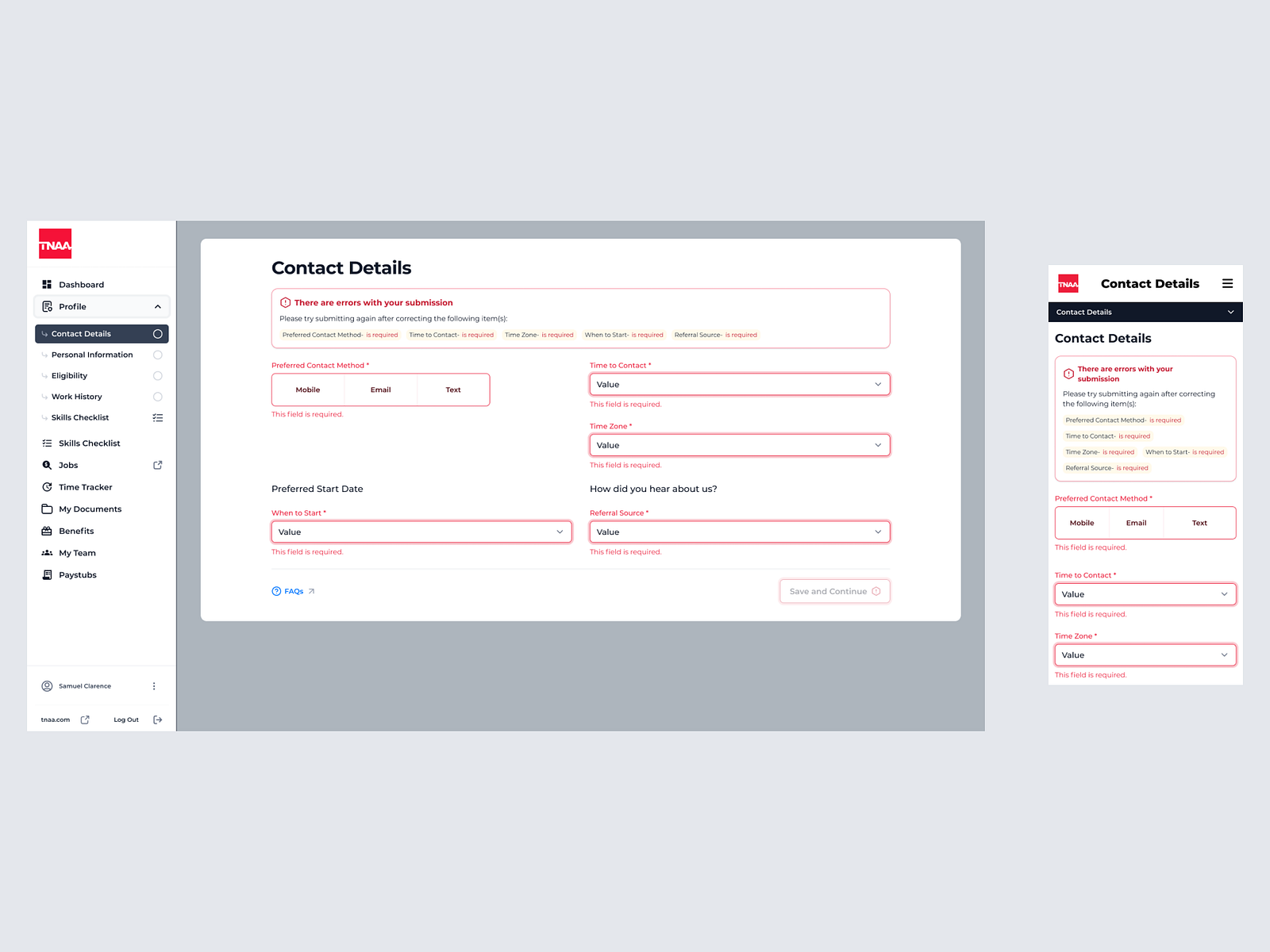 Errors by Sam Ambrose on Dribbble