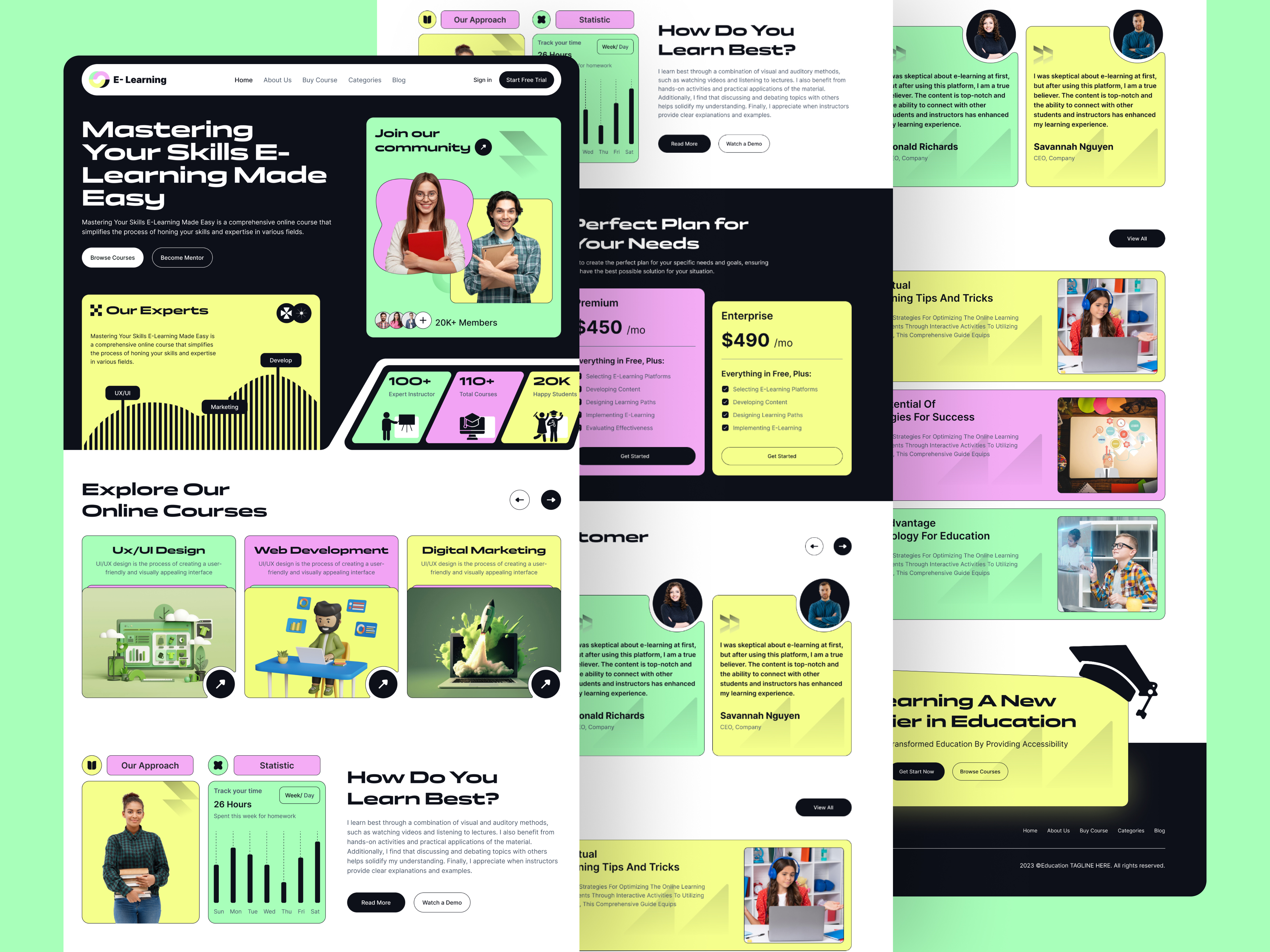 EdTech Website UI Design Concept by Softvence Delta UI/UX for Softvence Delta on Dribbble