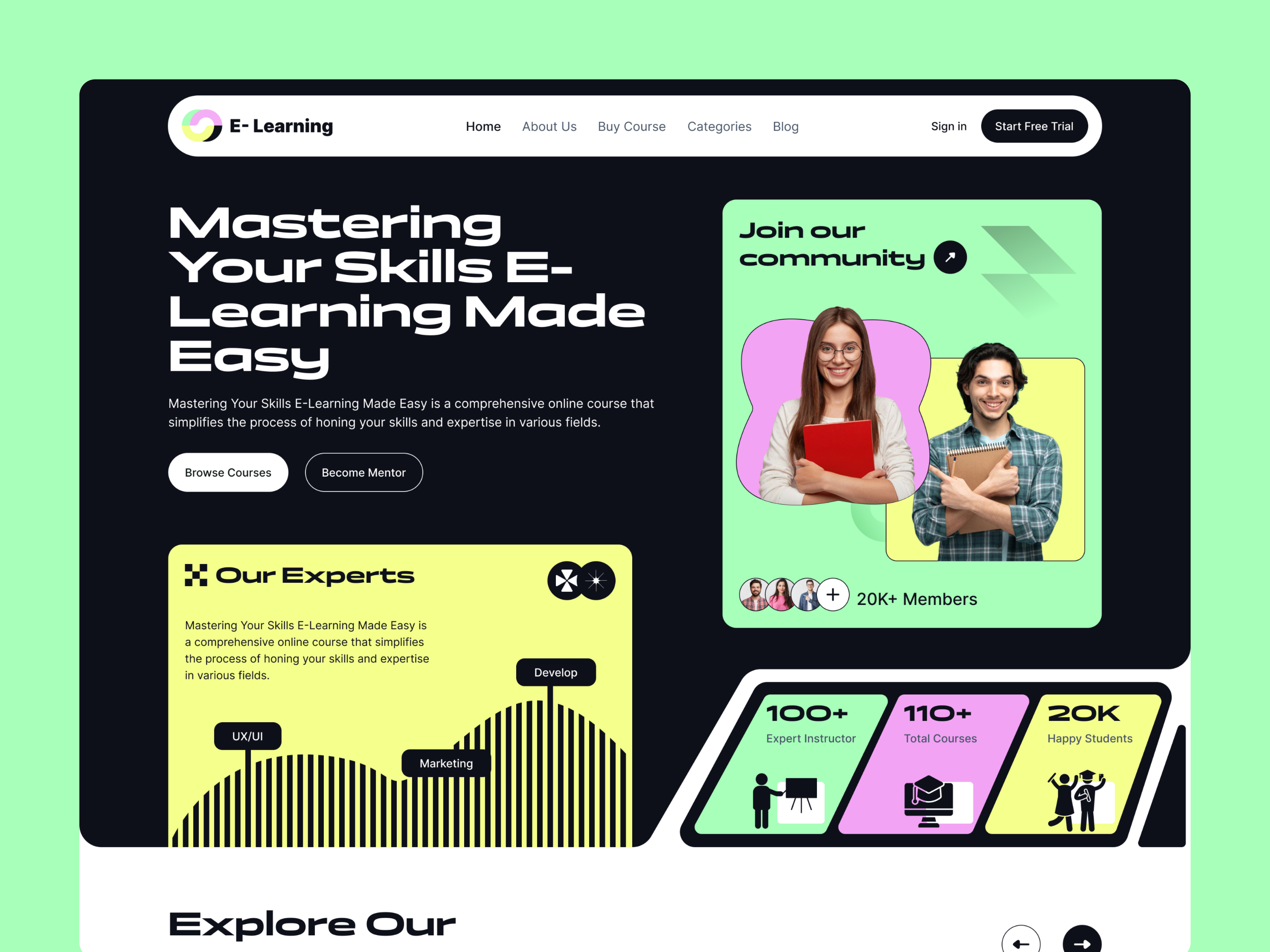 EdTech Website UI Design Concept by Softvence Delta UI/UX for Softvence Delta on Dribbble