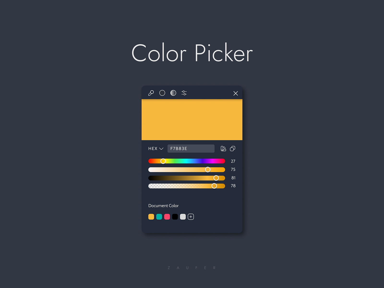 Color Picker by Zaufolio on Dribbble