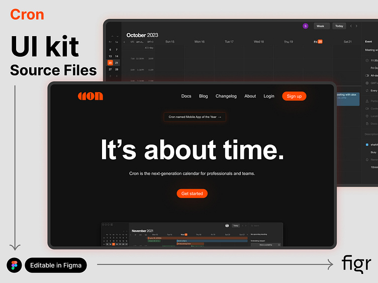 Make Cron UI your own by Figr Design on Dribbble