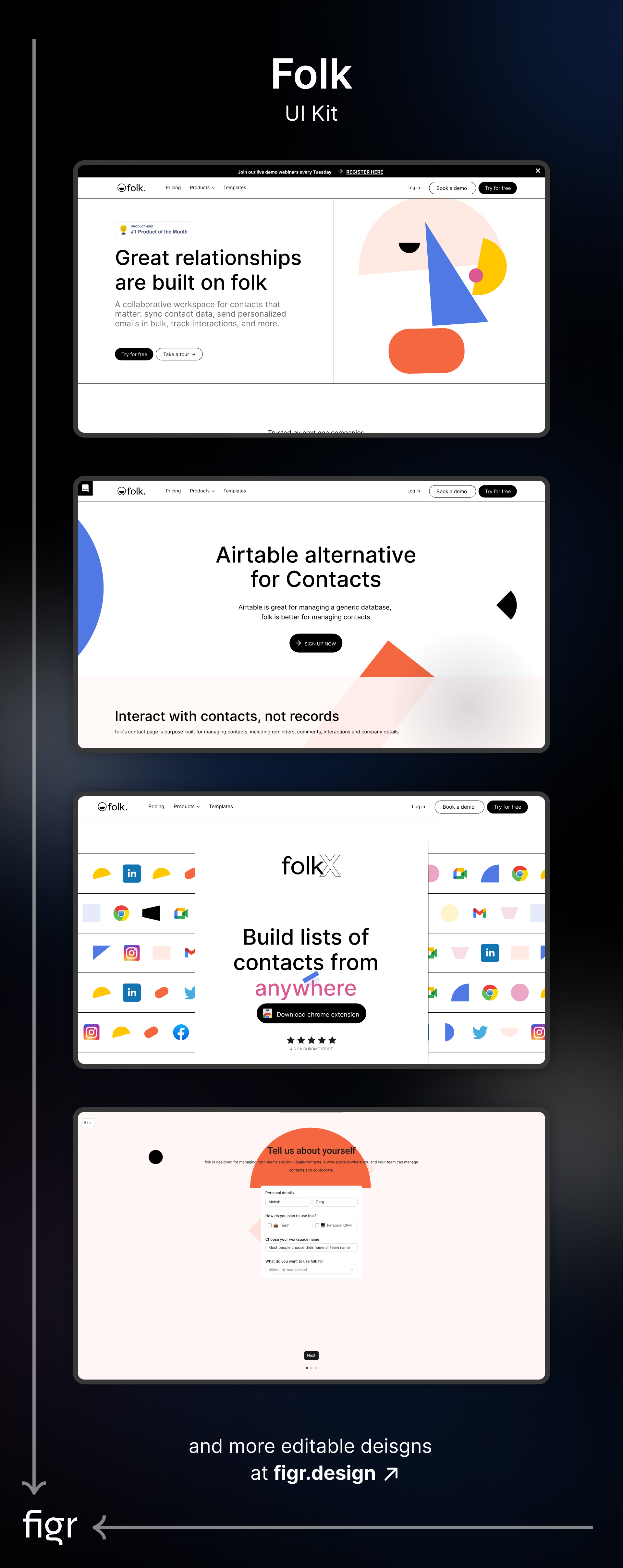 Make Folk UI your own by Figr Design on Dribbble