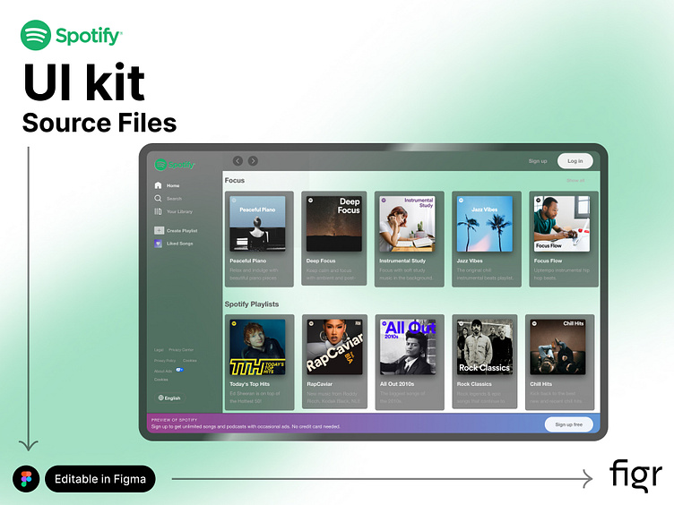 Make Spotify UI your own by Figr Design on Dribbble