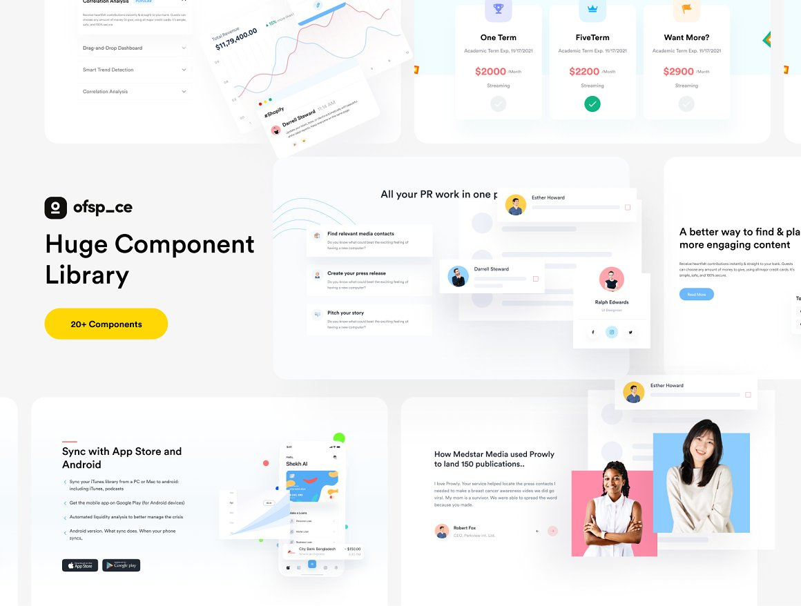Multi-concept Landing page UI Kit by UI UX DESIGN on Dribbble