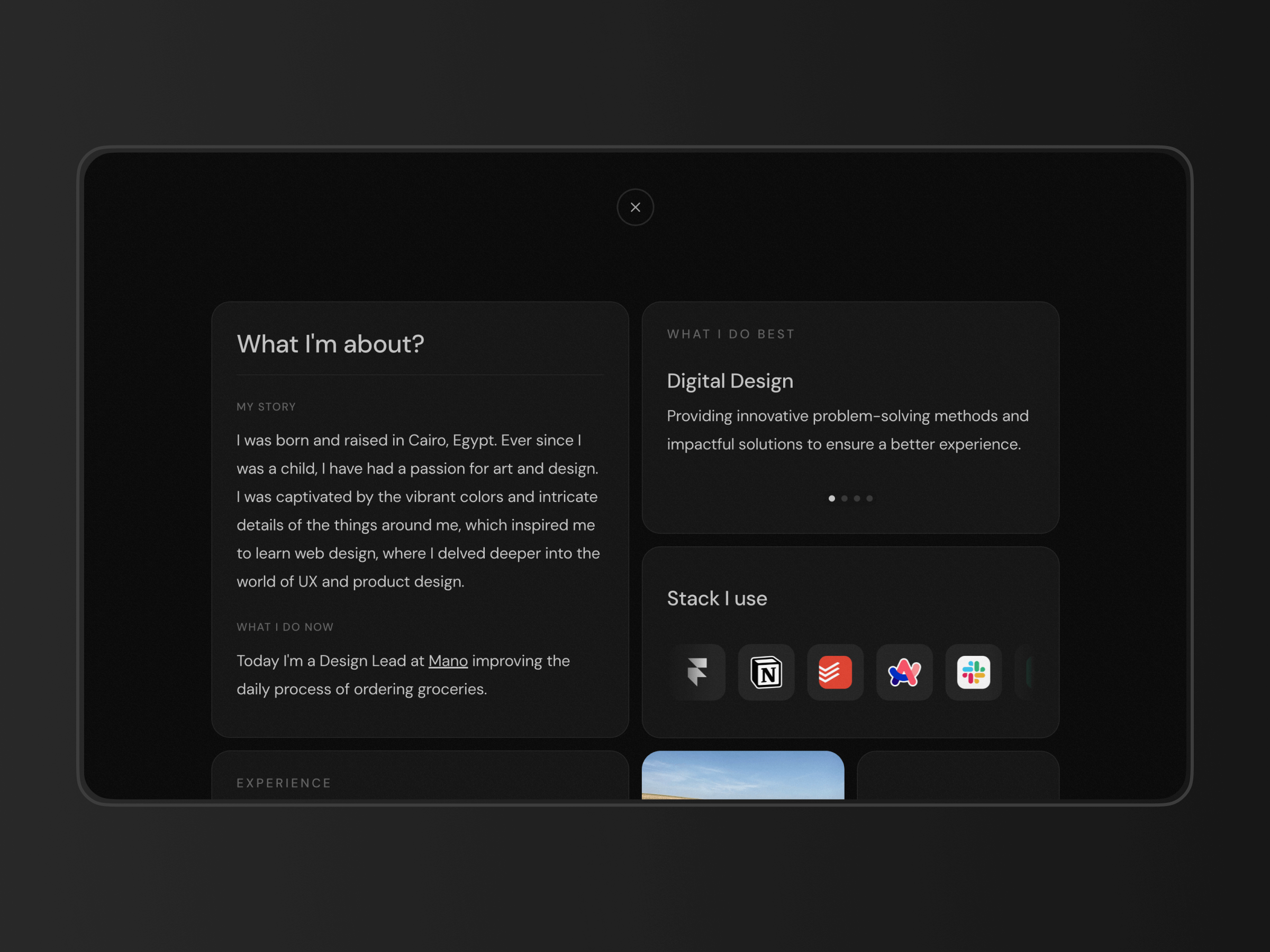 Bento-grid Portfolio by Tamer Magdy on Dribbble