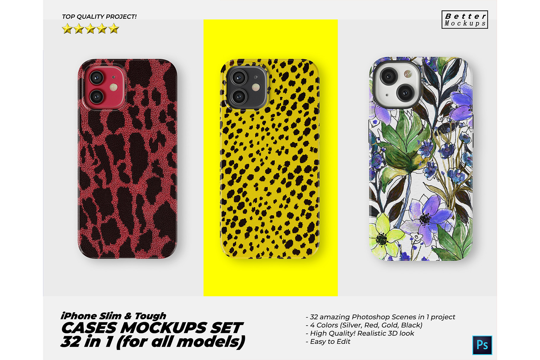 All iPhones Tough & Snap Cases Mockups by Augustinas on Dribbble