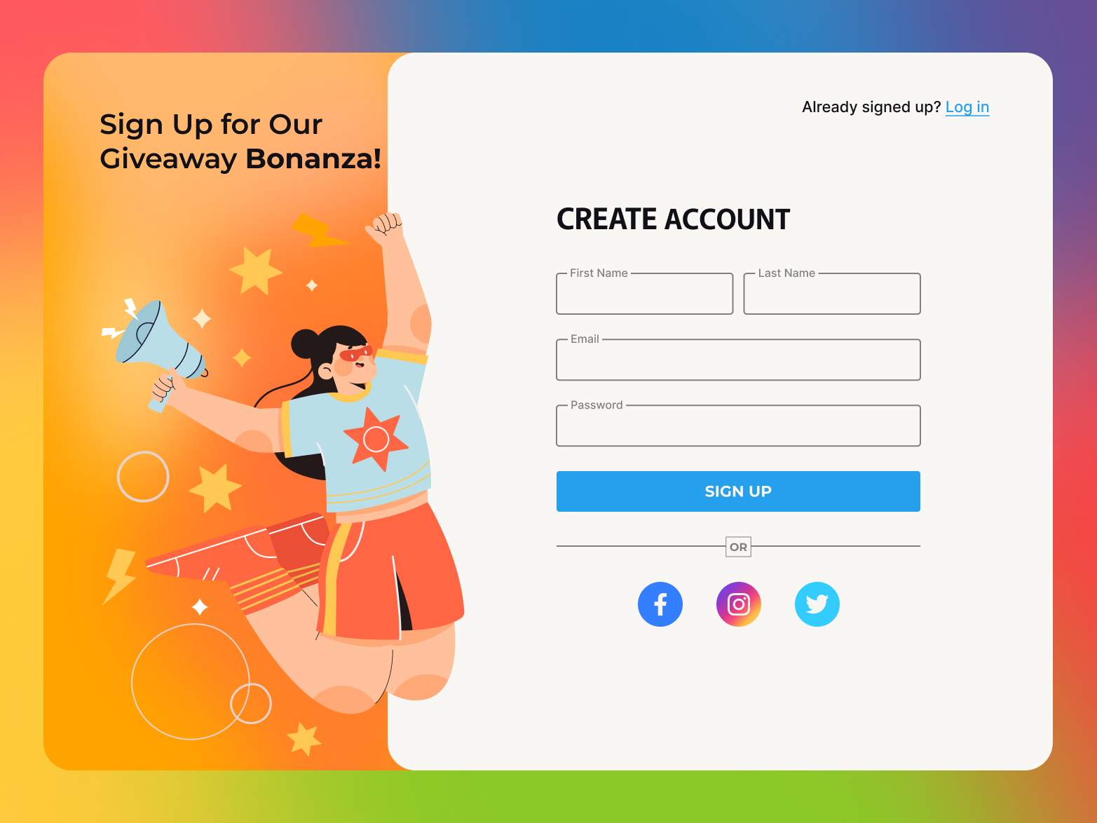 Sign Up Page by A Shree Ram on Dribbble