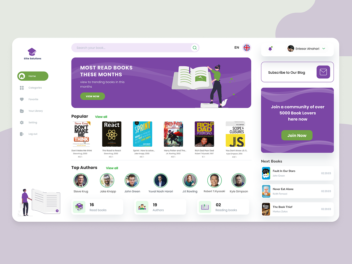 Browse thousands of Library Dashboard images for design inspiration ...