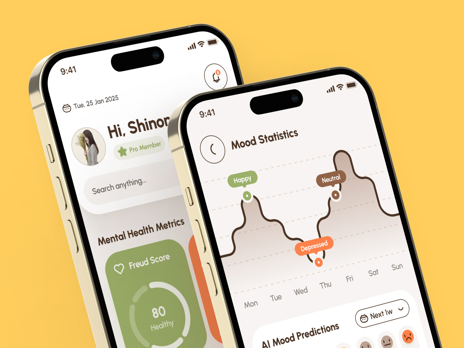 Freud UI Kit: AI Mental Health App 🧠 | AI Therapy Companion UI by ...