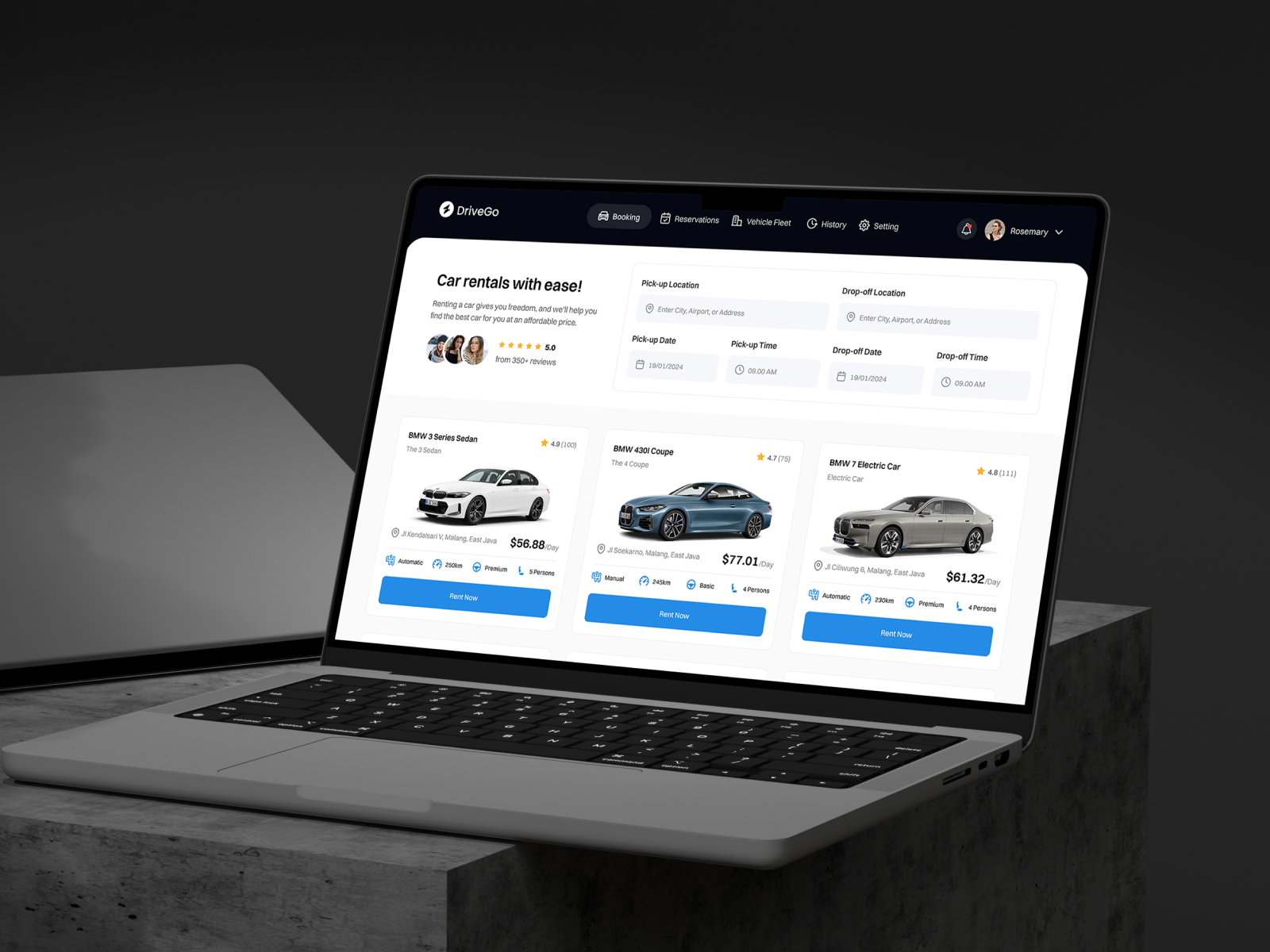 DriveGo - SaaS Car Rental Web App by Muhammad Ahrasya for Elux Space on ...