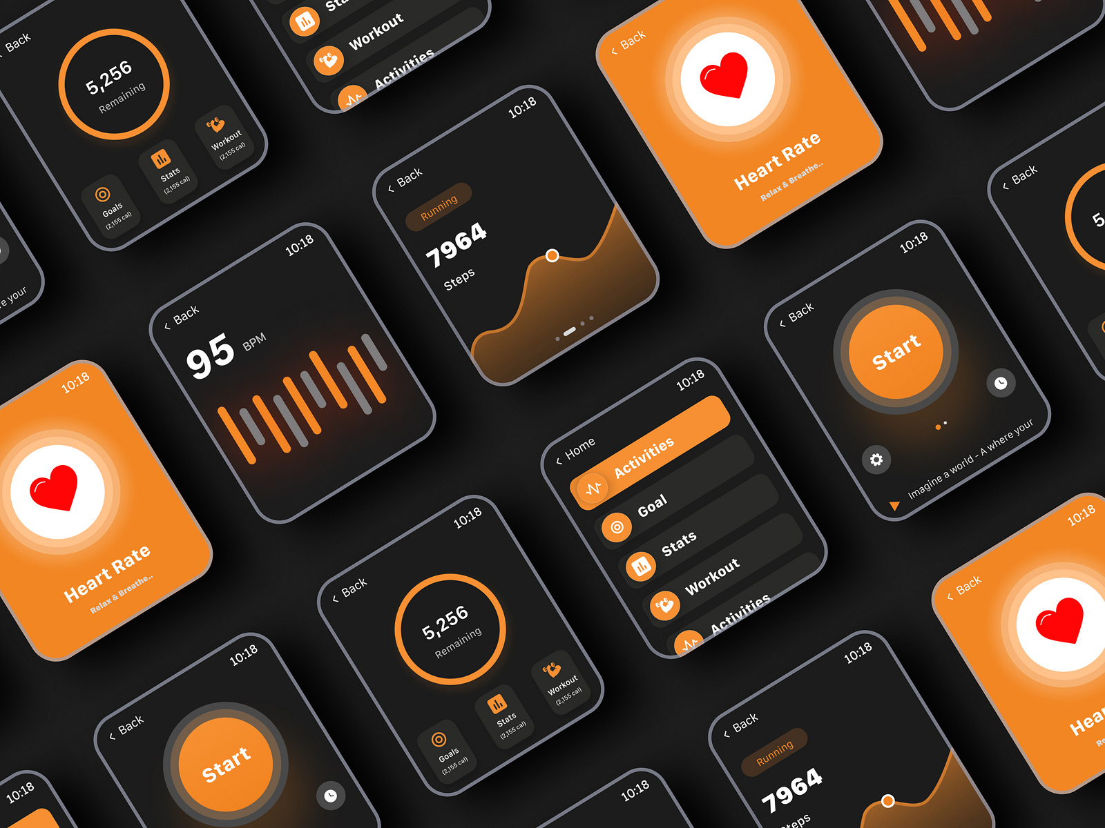 Smart Watch UI Design for Fitness App by Riyajul Haque Bhuiyan on Dribbble