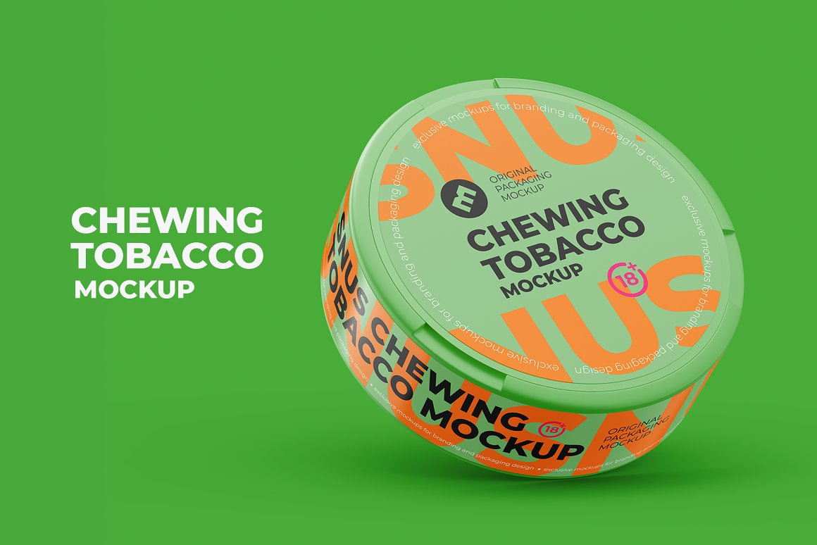 Snus Chewing Tobacco - 4 PSD Mockup by Packing Mockup on Dribbble