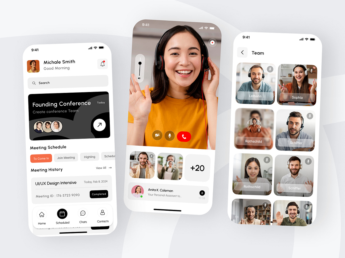 Video Call Conference Ui Concept By Sahil Dobariya On Dribbble