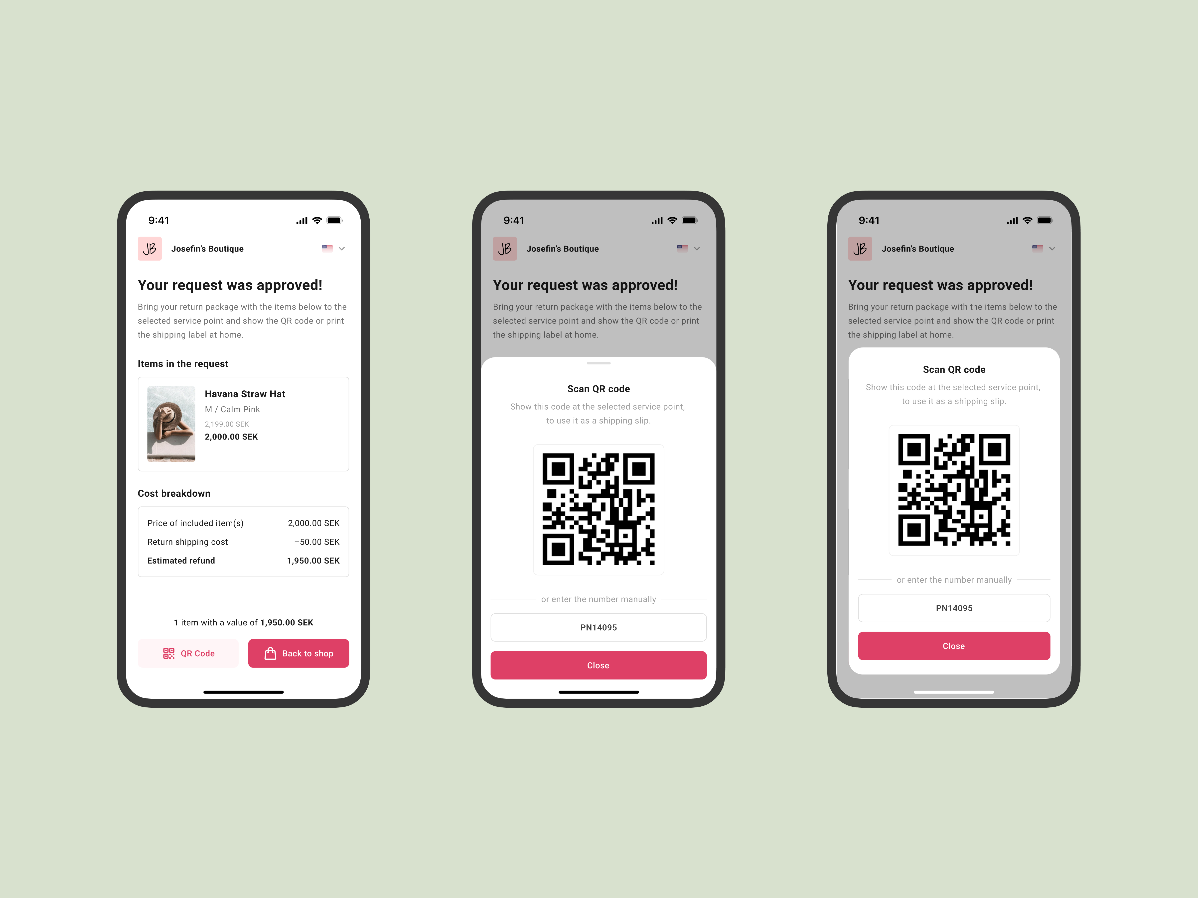 QR code modal – mobile UI by Niko V. on Dribbble