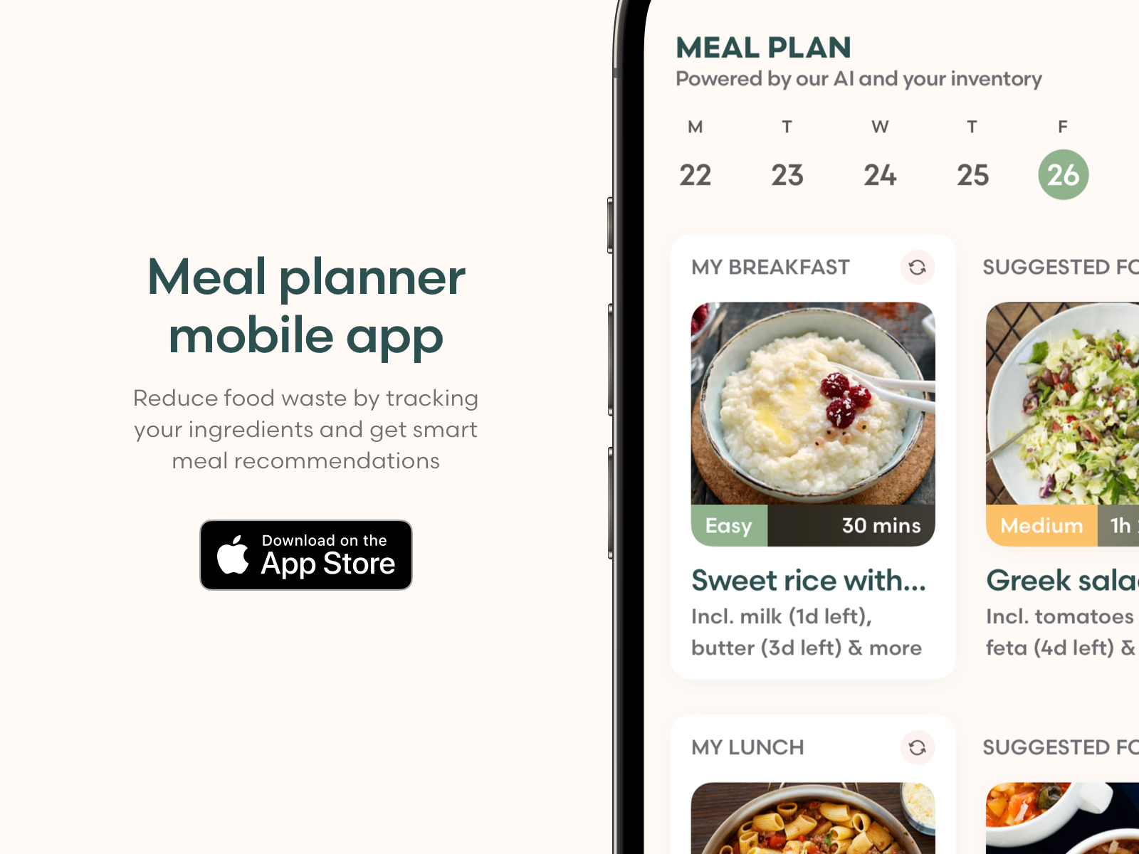 Meal Planner mobile app UI/UX design and development by Sergey Pirogov ...