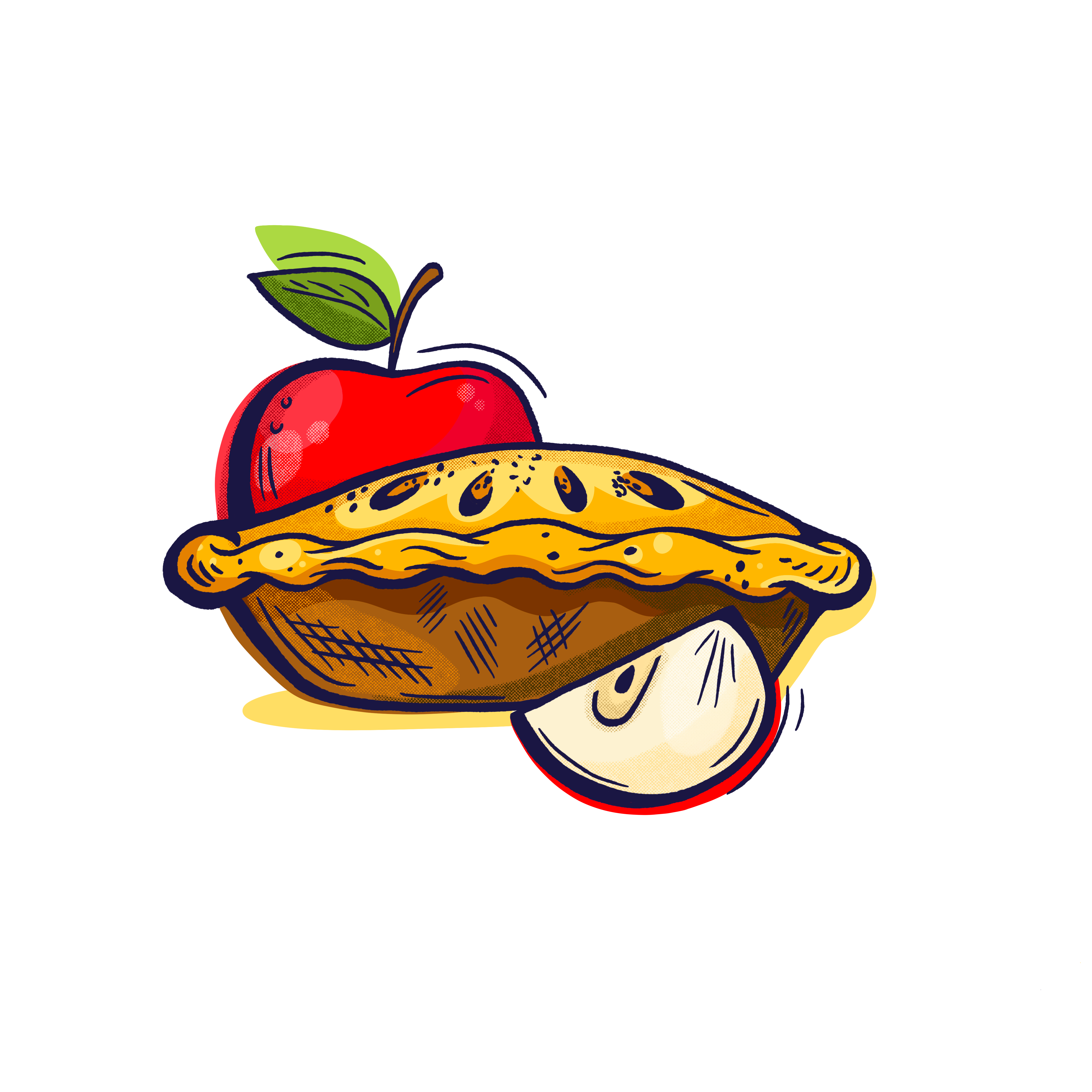 Honeycrisp Apple Pie by Jen Borror | Hoot Design Studio on Dribbble