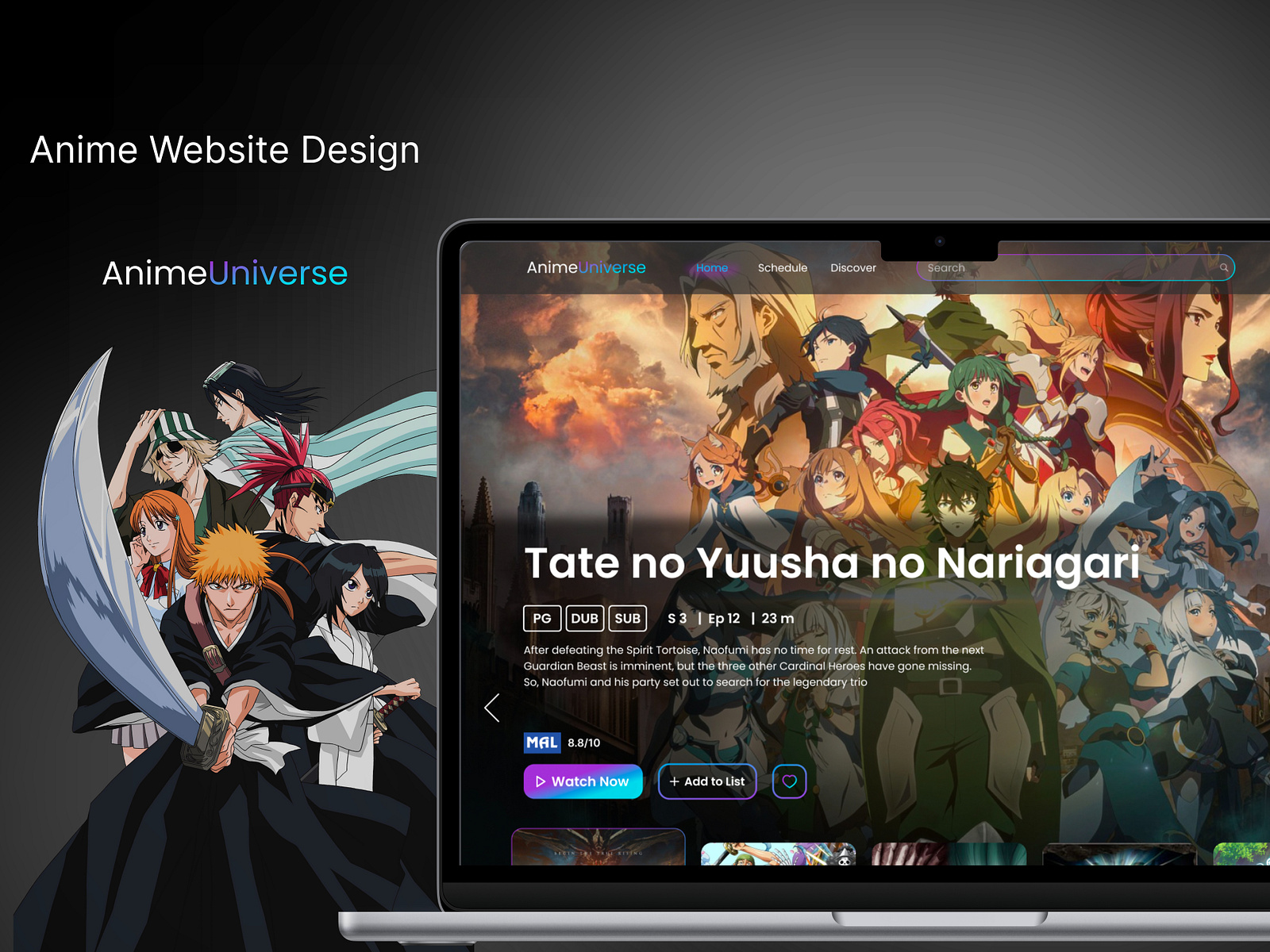 Anime website (UI) by Noura Muhammed on Dribbble