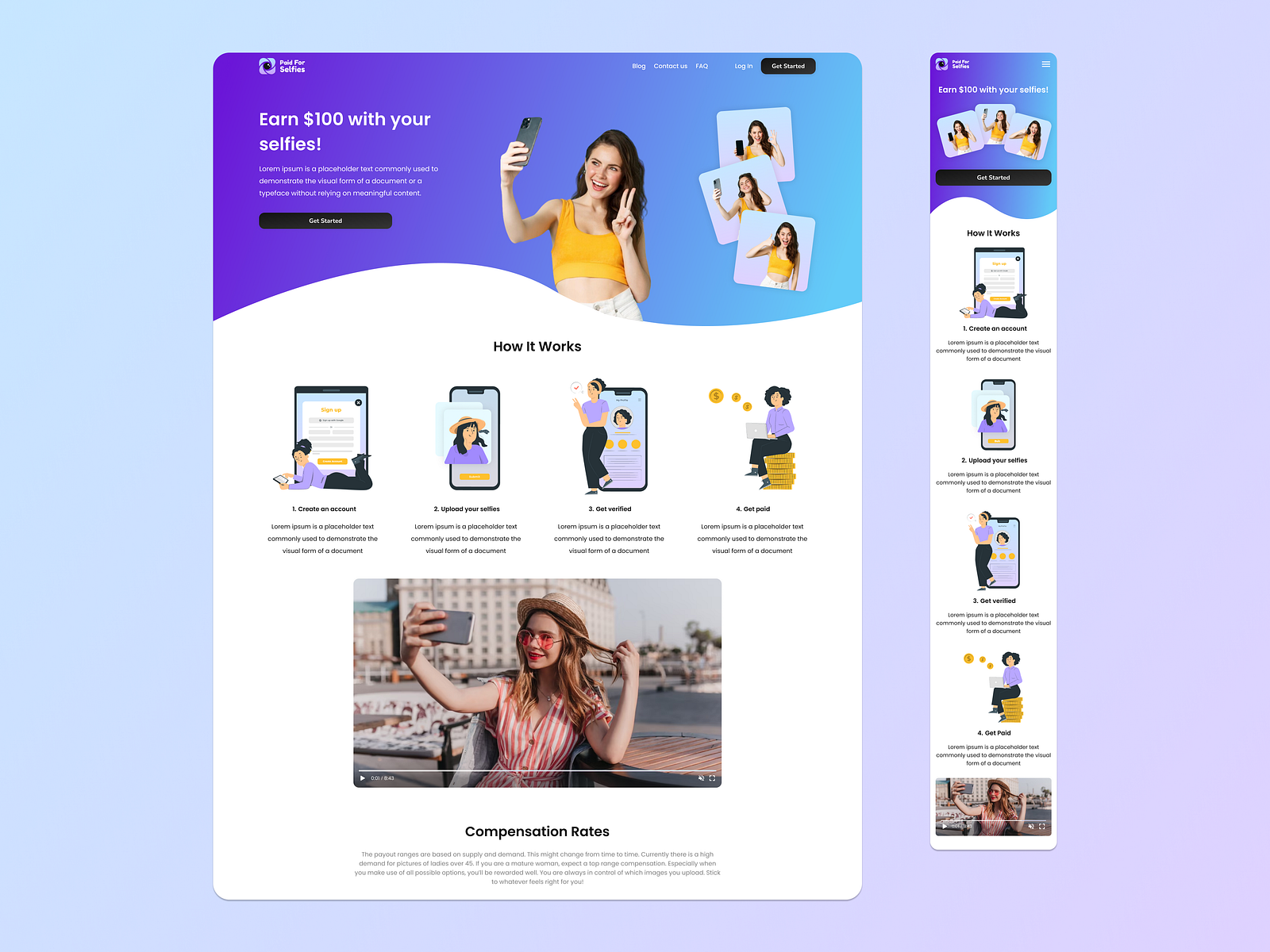 UI/UX Design: Paid for Selfies by Victoria Hovsepyan on Dribbble
