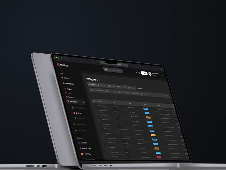 Orbital saas dashboard - spreadsheet collaboration service by Pixelz on ... Orbital saas dashboard - spreadsheet collaboration service by Pixelz on ...