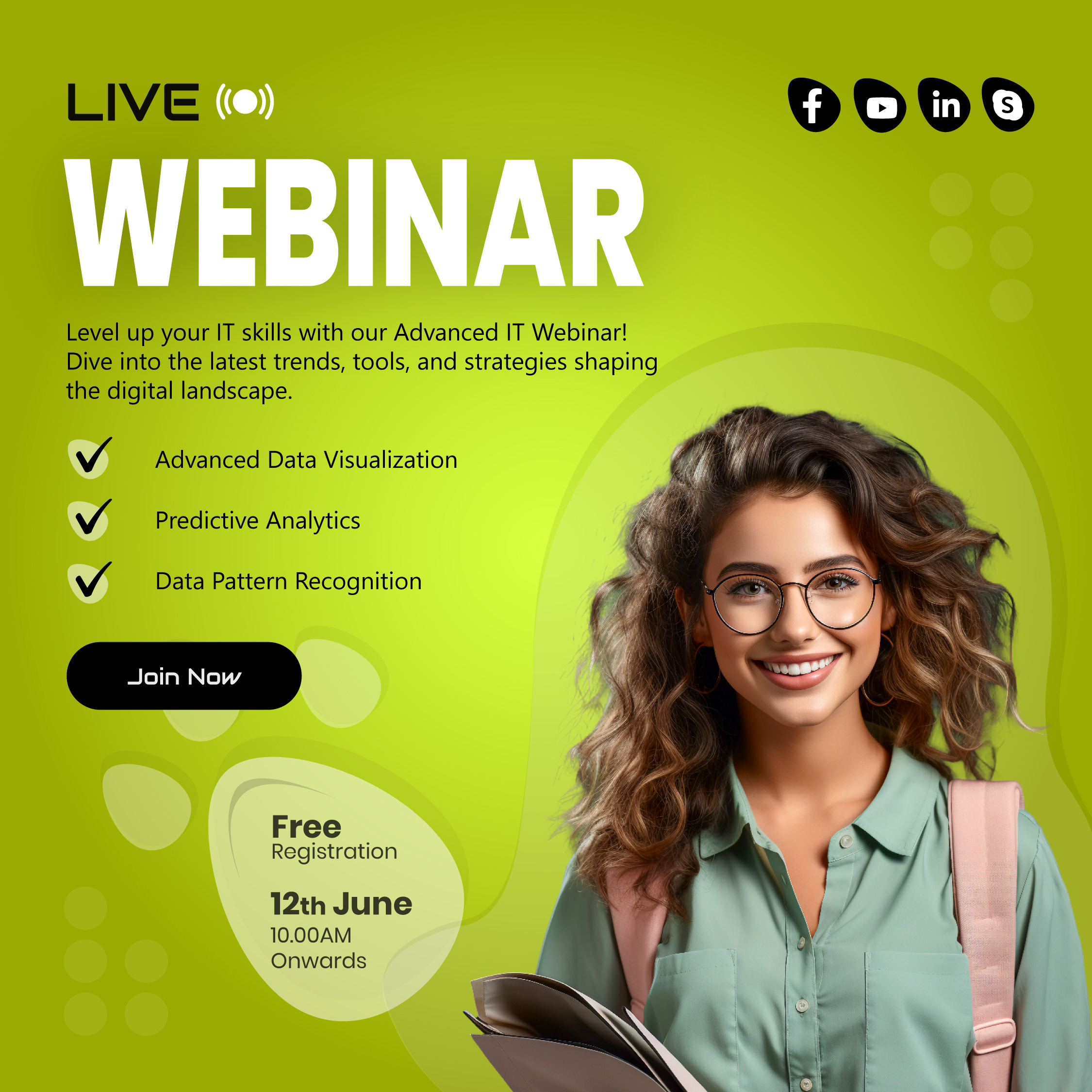 Webinar Social Media Post Template by Chath™ on Dribbble