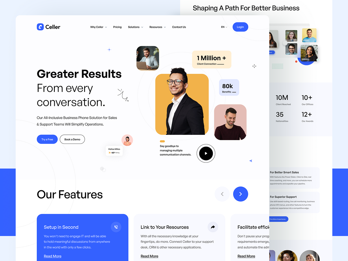 Customer Communication Platform, HomePage Design, UI Design by Octet Design Studio on Dribbble