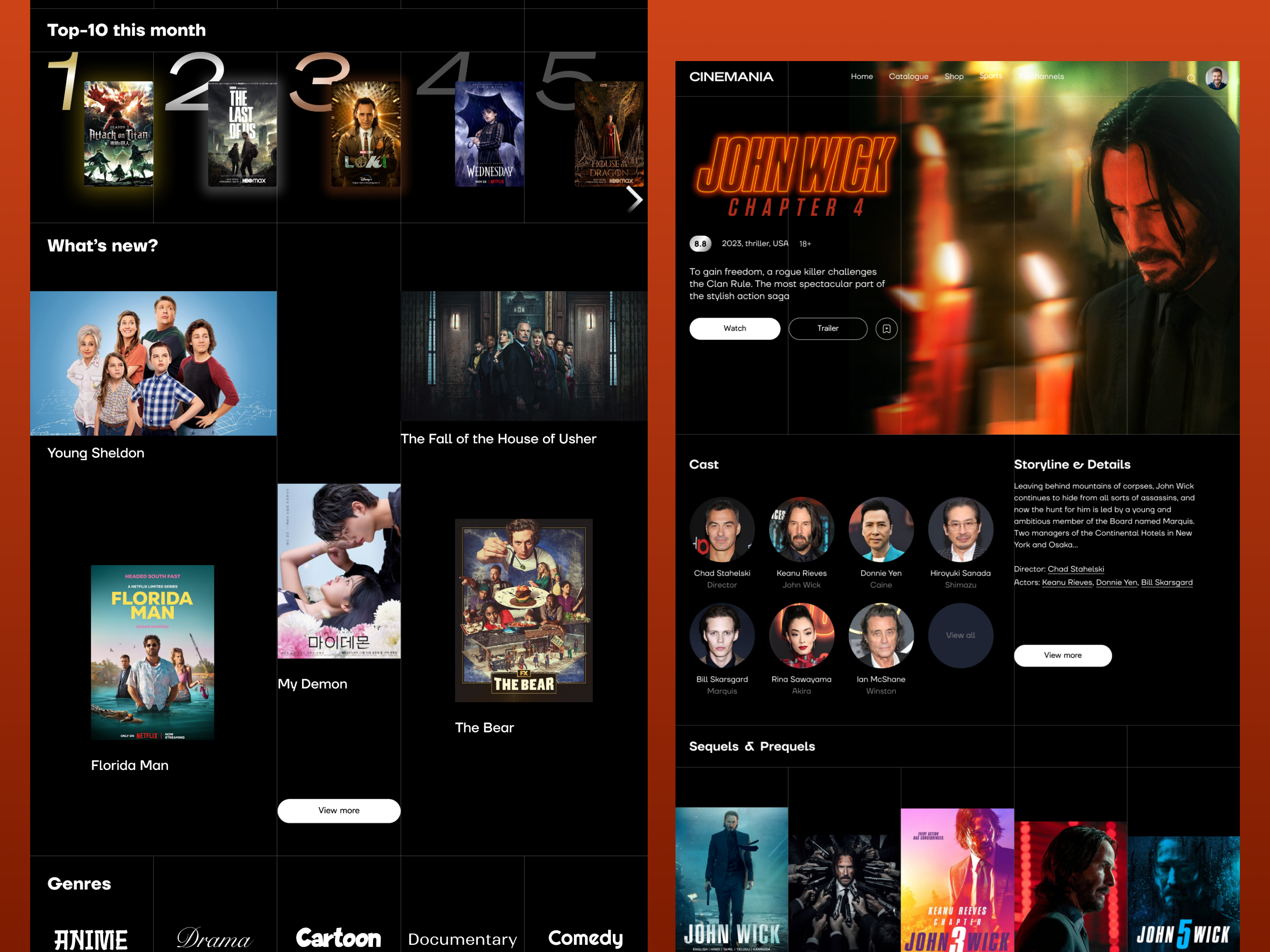 Movie Web App UI Design by Dmitry Lauretsky for Ronas IT | UI/UX Team ...