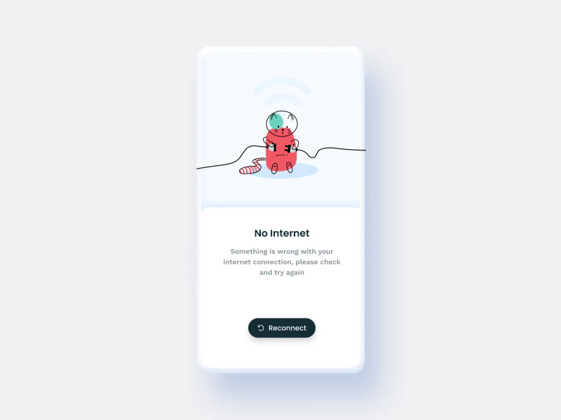 No internet animation lottie by Rajat Sudan on Dribbble