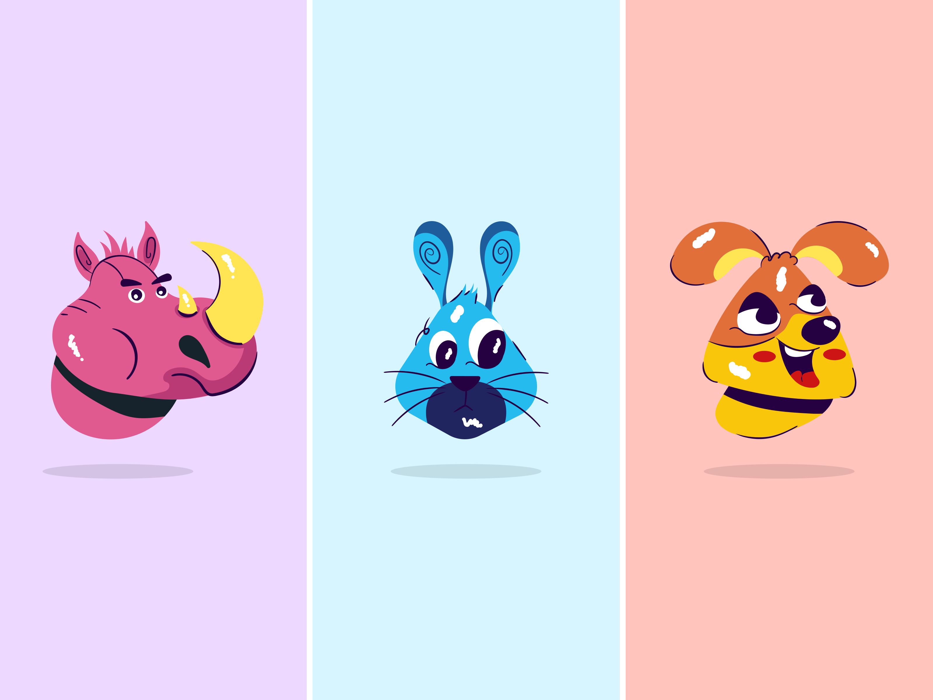 Animated Animal Stickers by Vectors Market on Dribbble