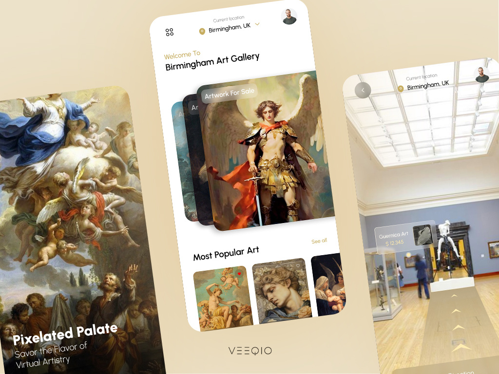 Art gallery app design by veeqio on Dribbble