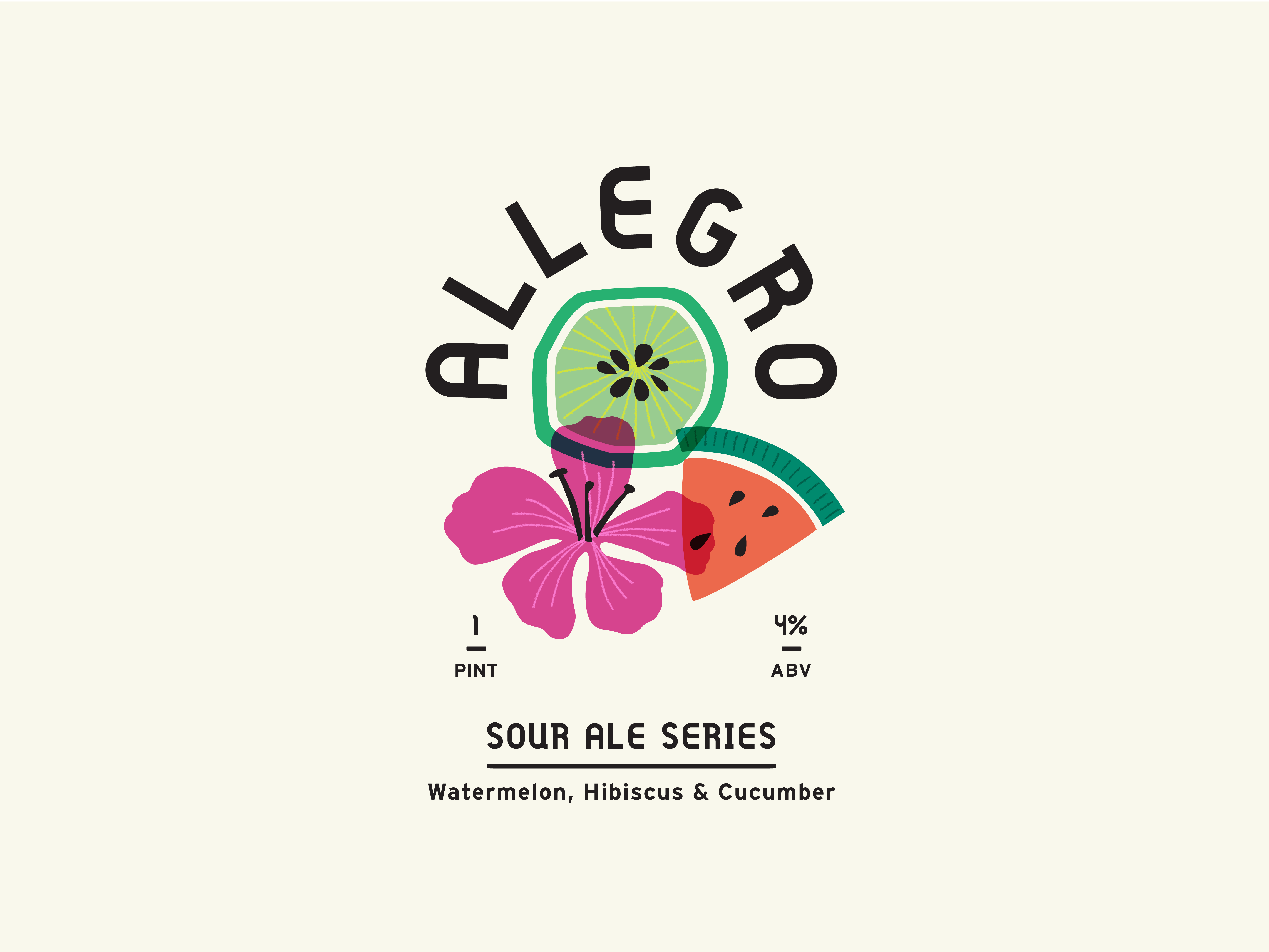 Brother's Cascadia Brewing Allegro Label Design by Corinna Scott on ...