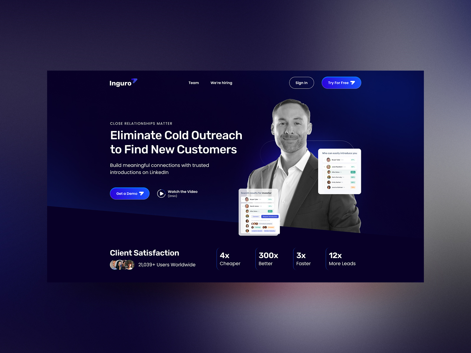 Inguro - Hero section by Igor Maric on Dribbble