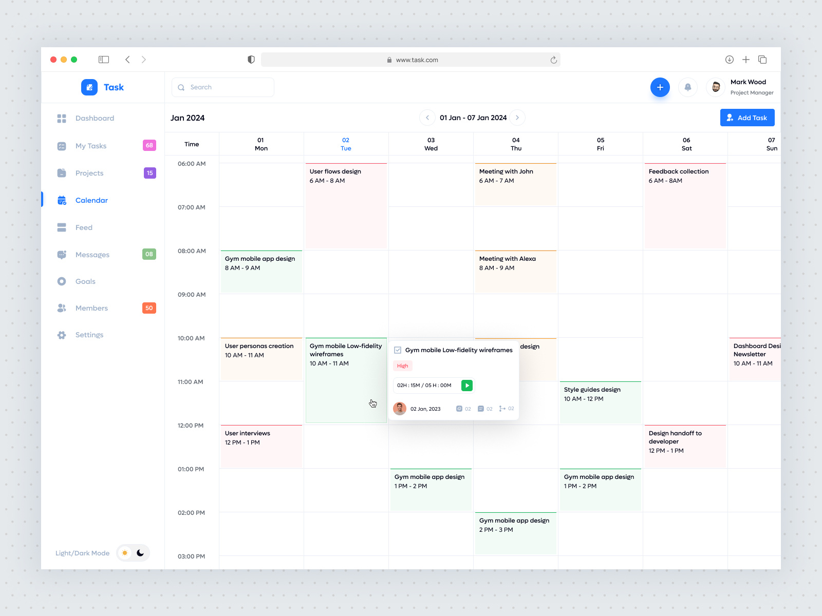 Task Management Calendar View 🗓 by Ajendra Sutariya on Dribbble