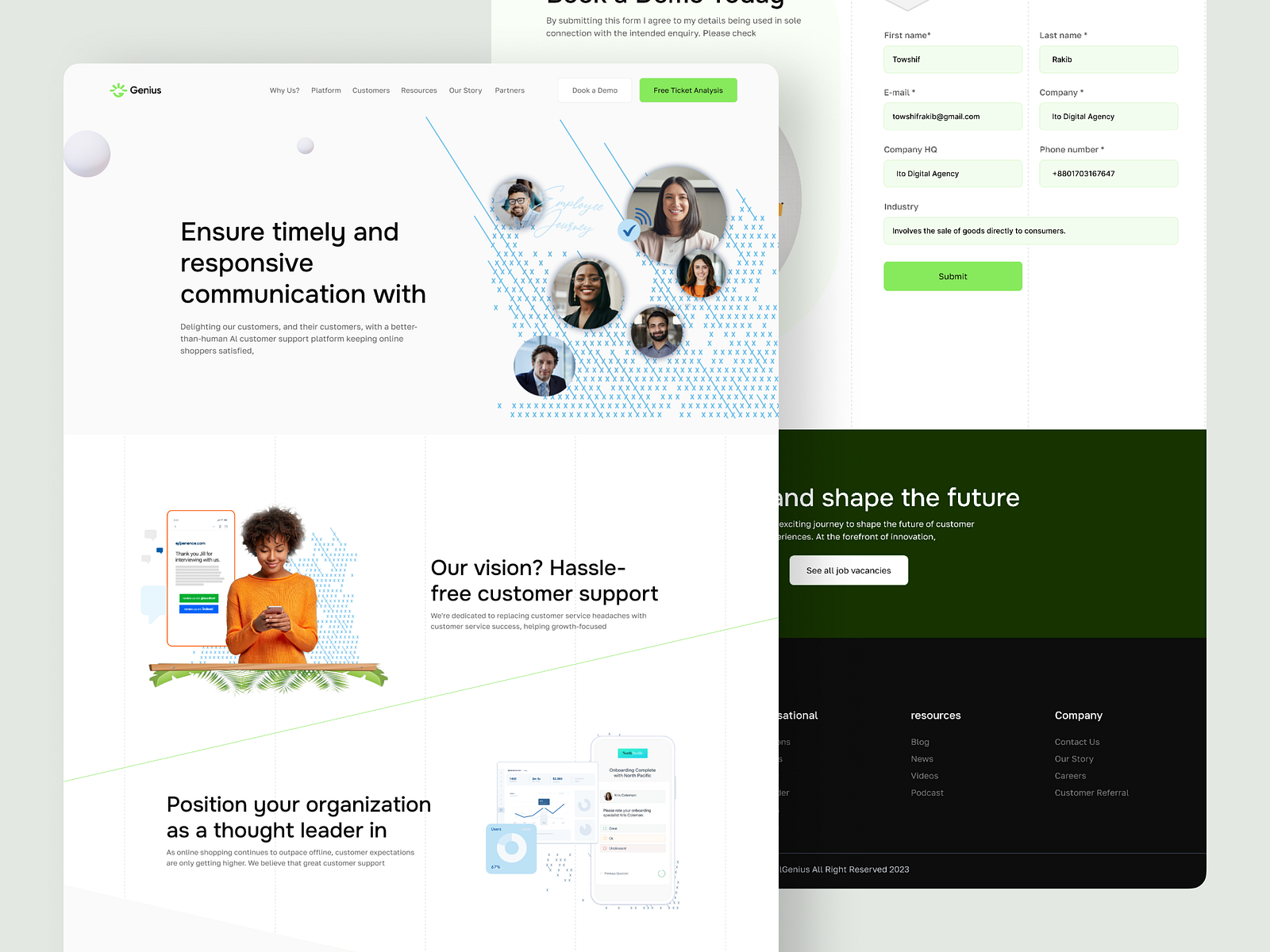 Service Genius - AI Automation Customer Service Website by Towshif ...