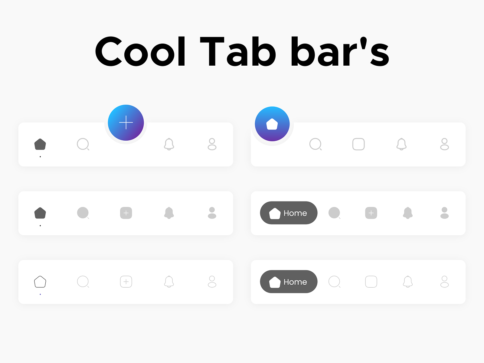 Tab bars by sumit sharma on Dribbble
