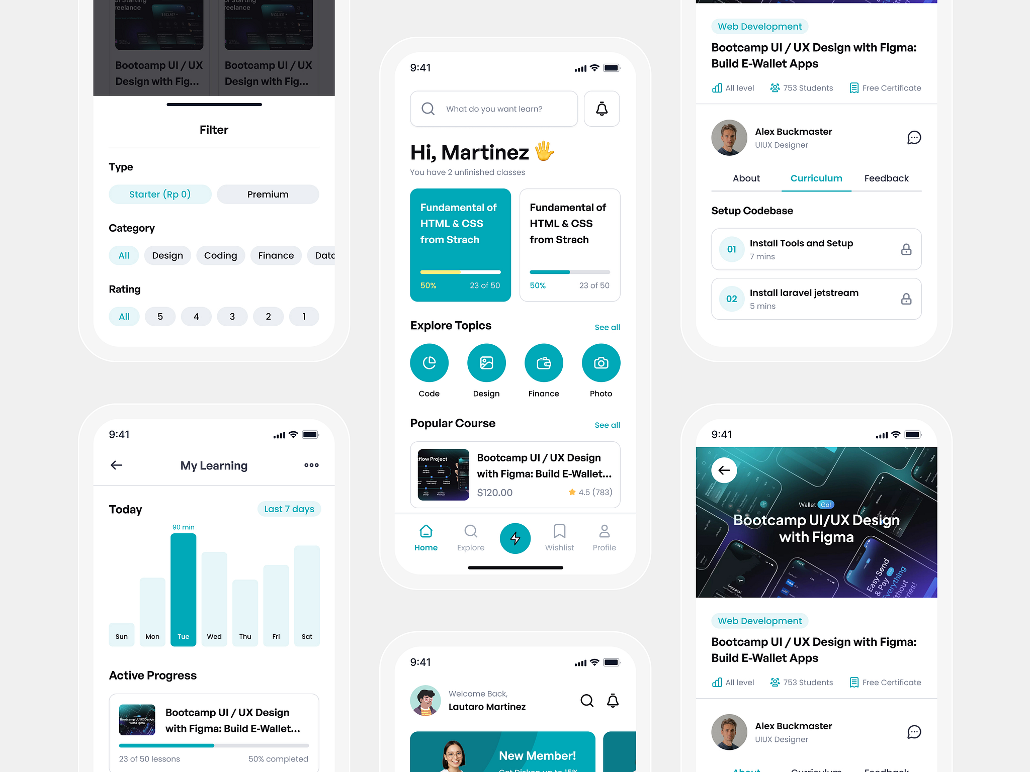 Educa - Learn Digital Skill Mobile Apps UI Kit by Roal Farizi on Dribbble