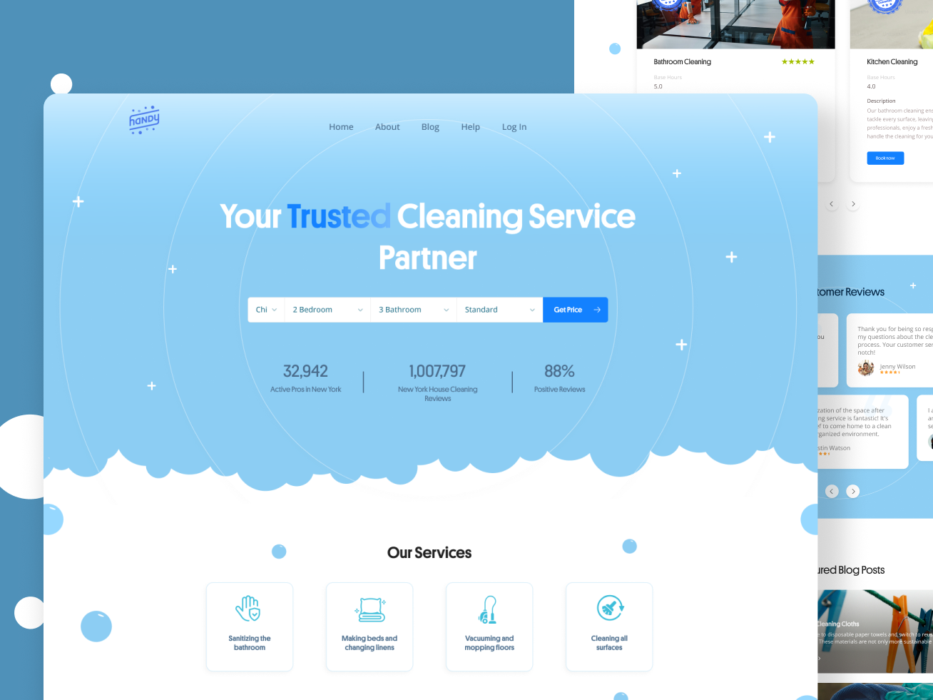 Cleaning Website by Ivan Mangubat on Dribbble