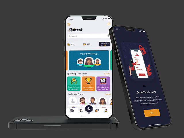 Quiz App designs, themes, templates and downloadable graphic elements ...