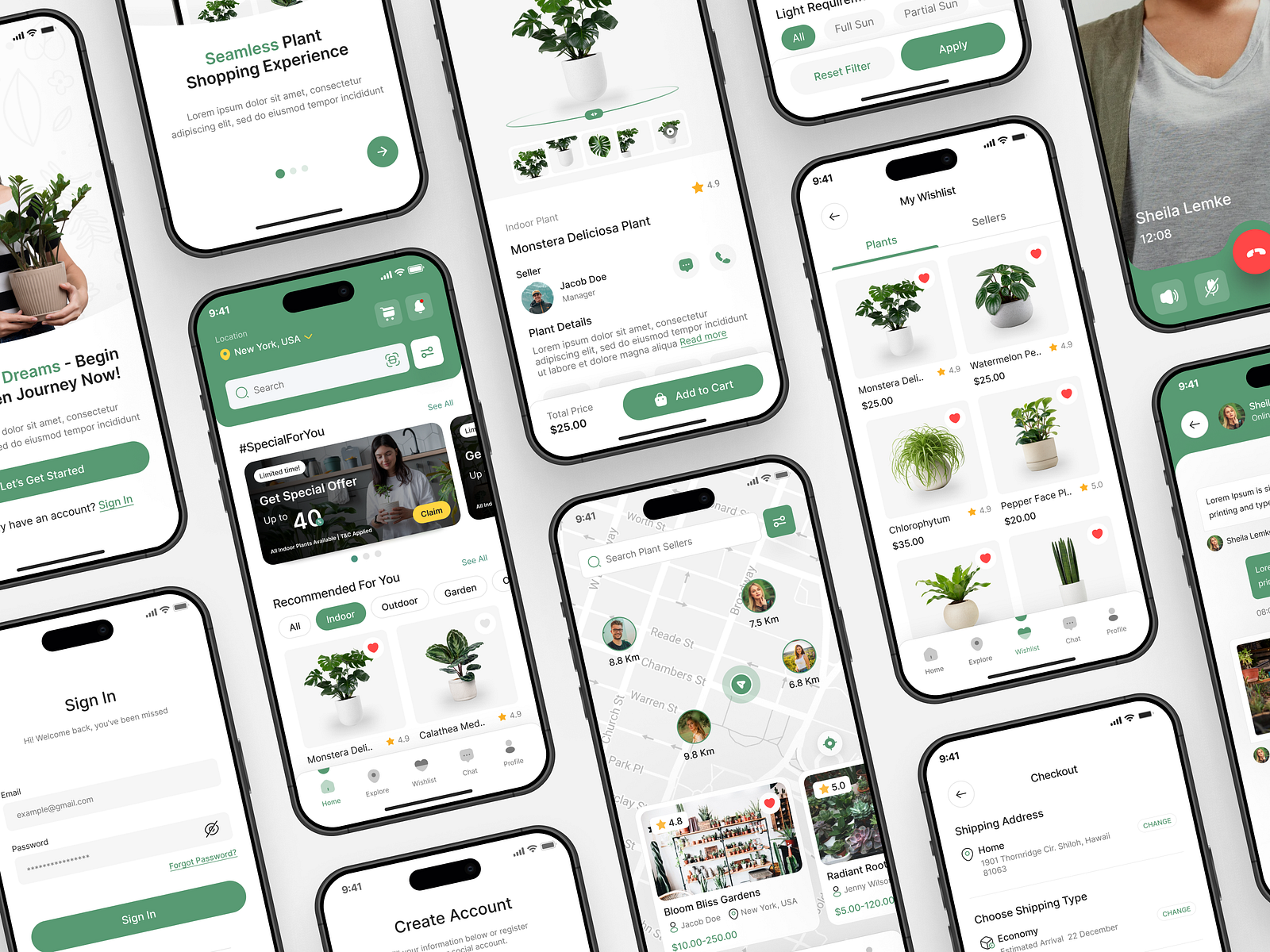 Plant Shop App | Plant Shop Mobile App UI Design | Figma | UIUX by KG ...