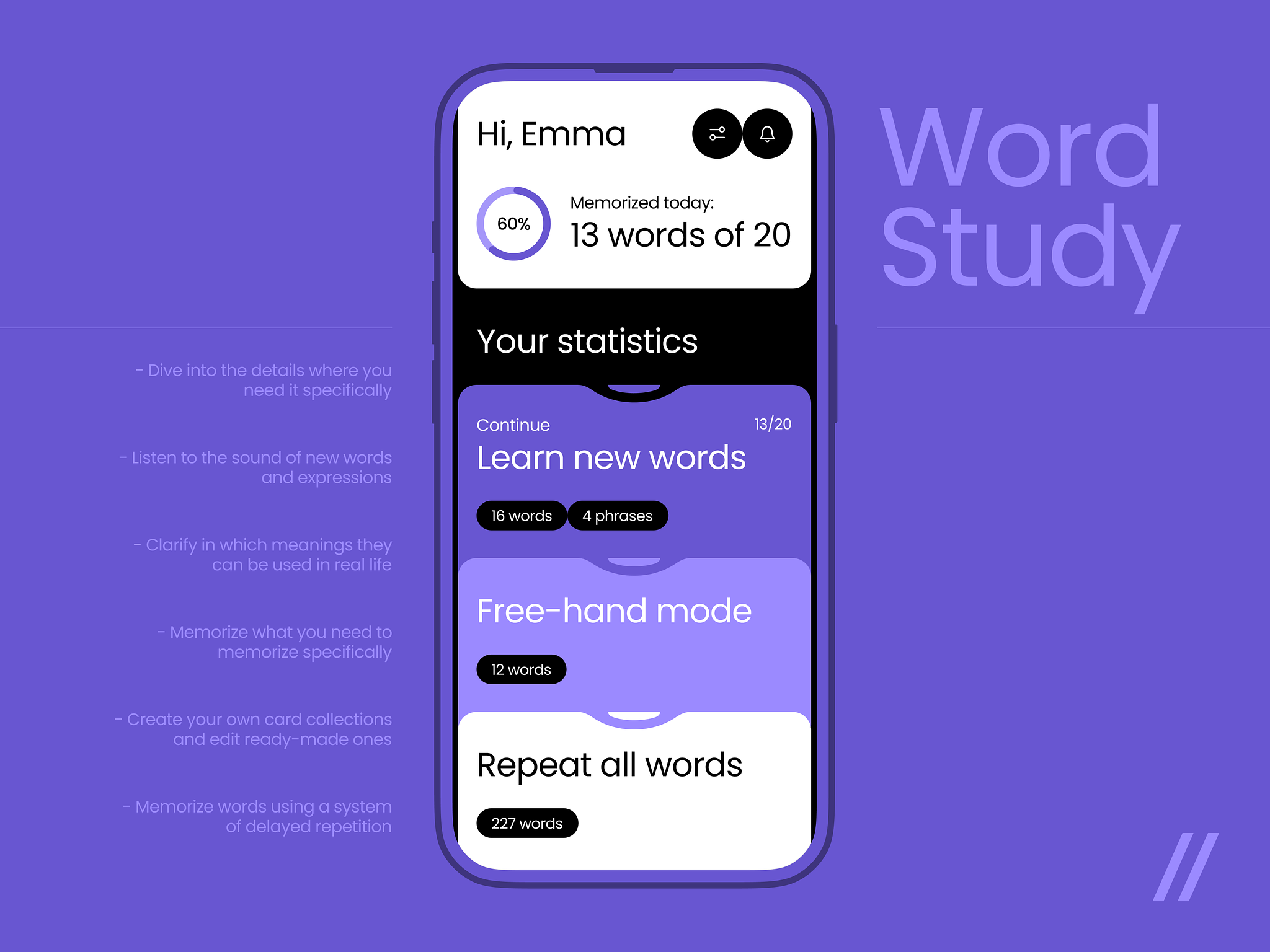 English Vocabulary Mobile iOS App by Anna Nikonorova on Dribbble