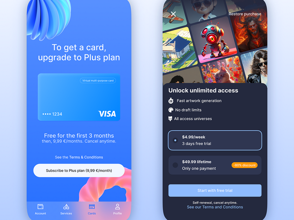 Browse thousands of Paywall images for design inspiration | Dribbble